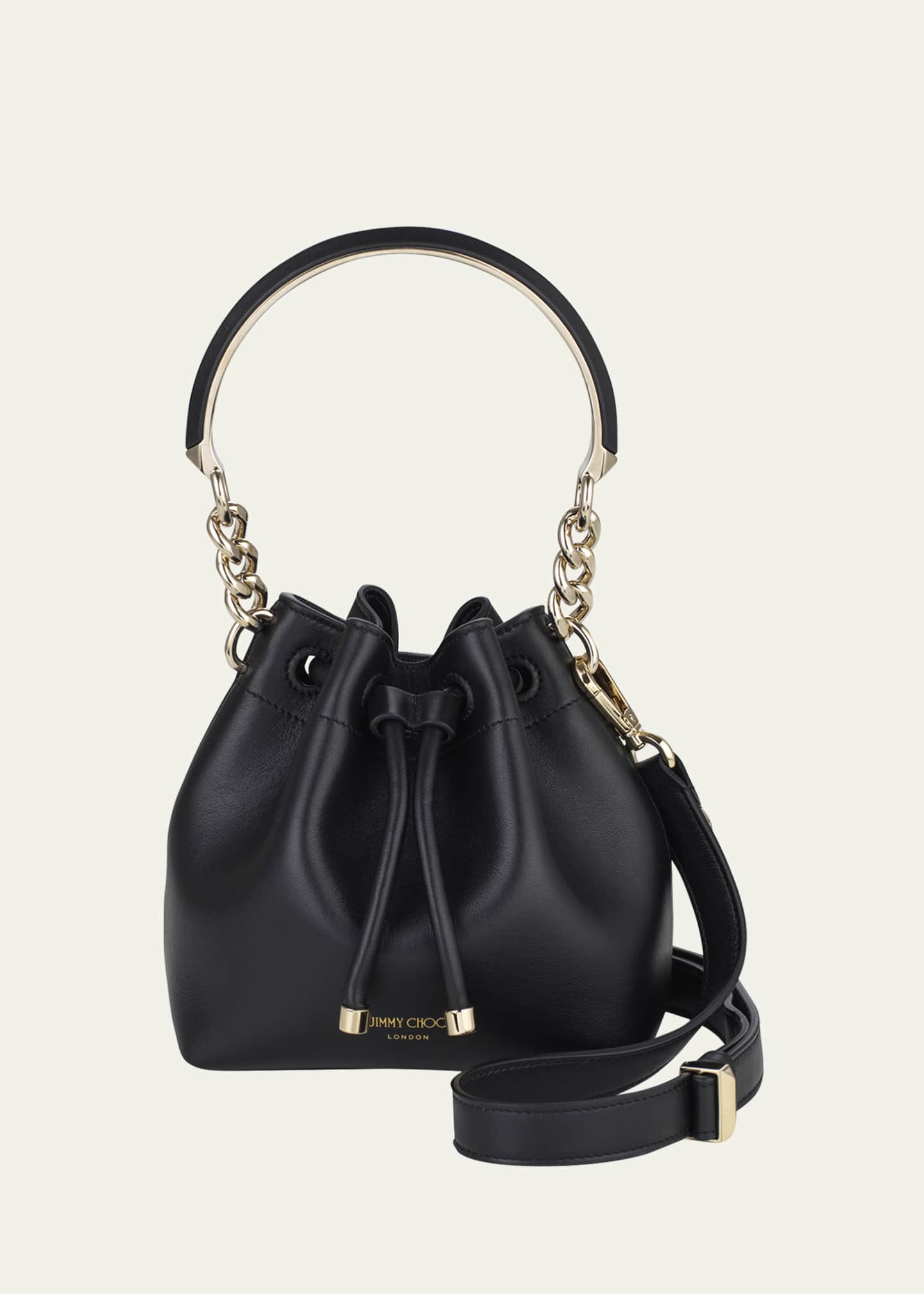 Jimmy Choo Bon Bon Bucket Soft Shiny Calf Leather - Bergdorf Goodman