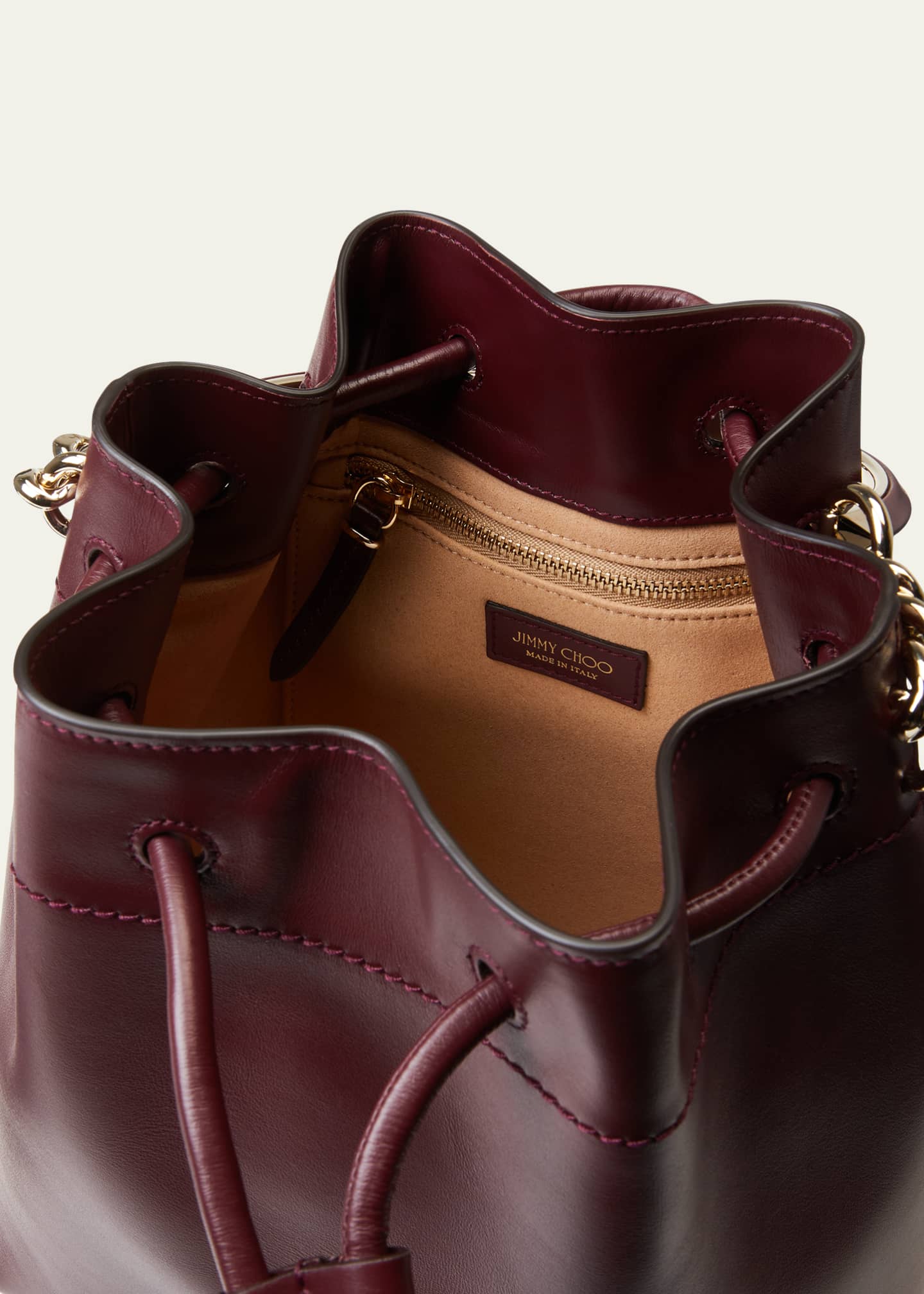 Jimmy Choo Bon Bon Bucket Soft Shiny Calf Leather - Bergdorf Goodman