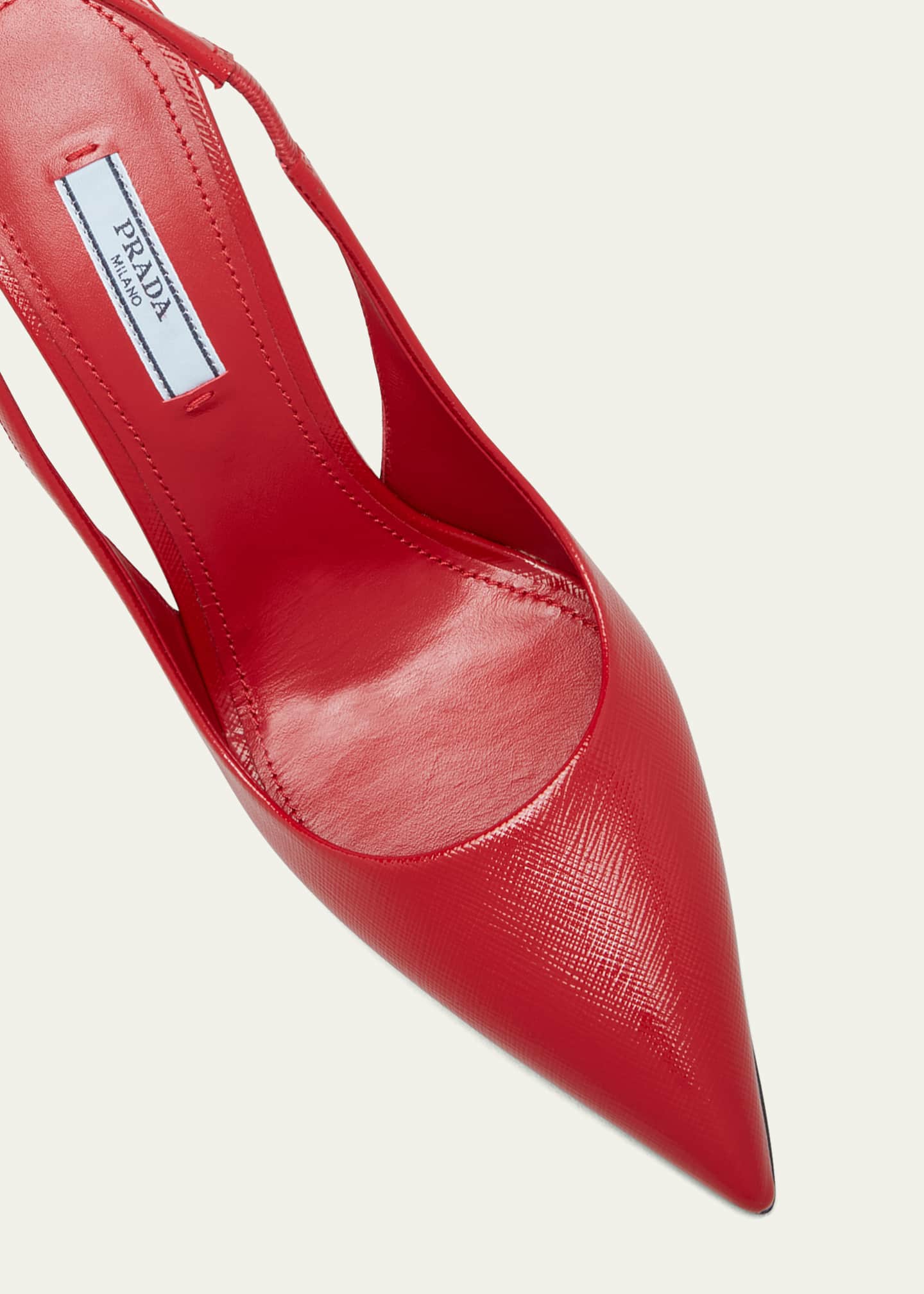 Prada 105mm Leather Slingback Pumps - Bergdorf Goodman
