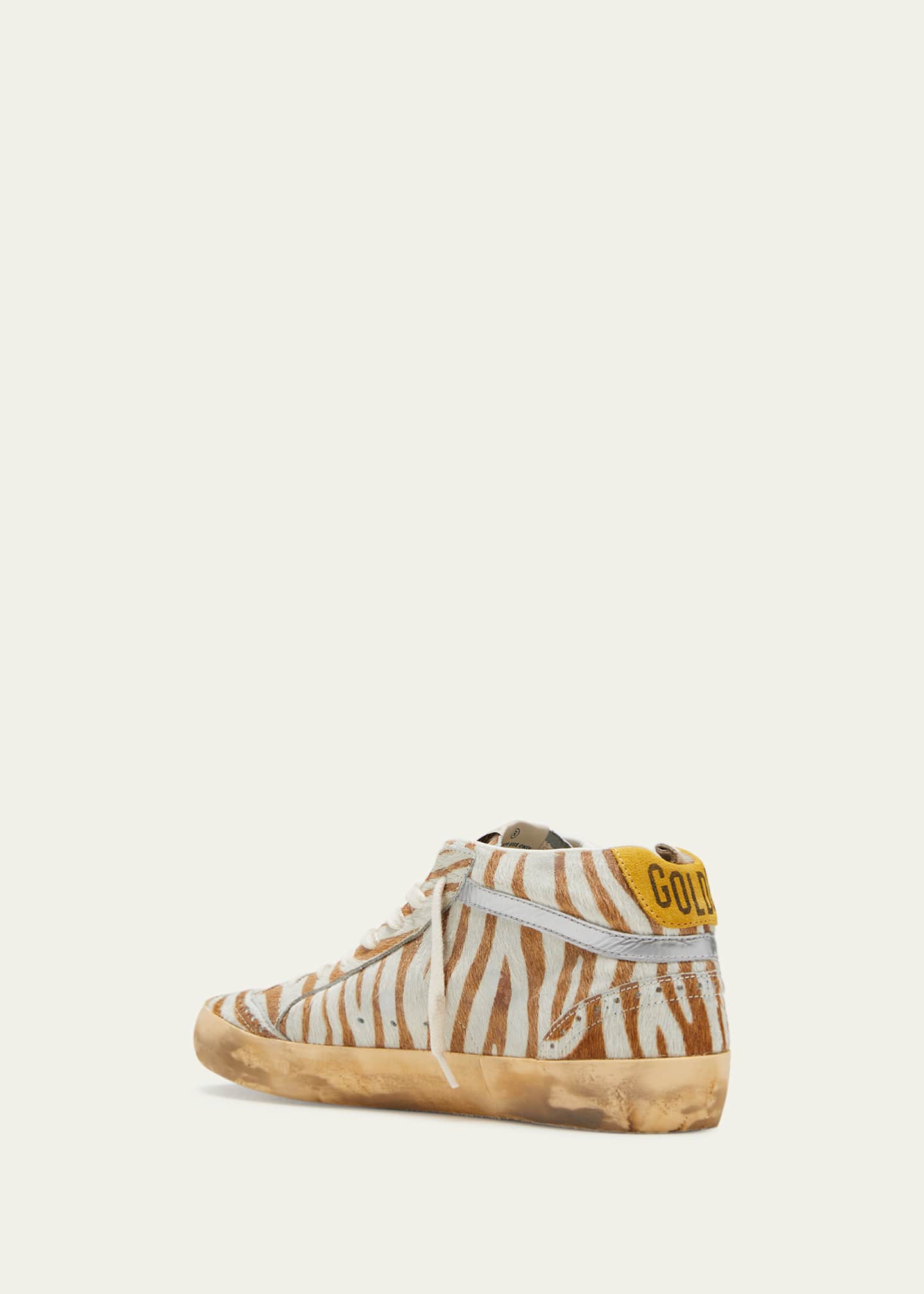 Golden Goose Mid Star Zebra-Print Suede Sneakers - Bergdorf Goodman