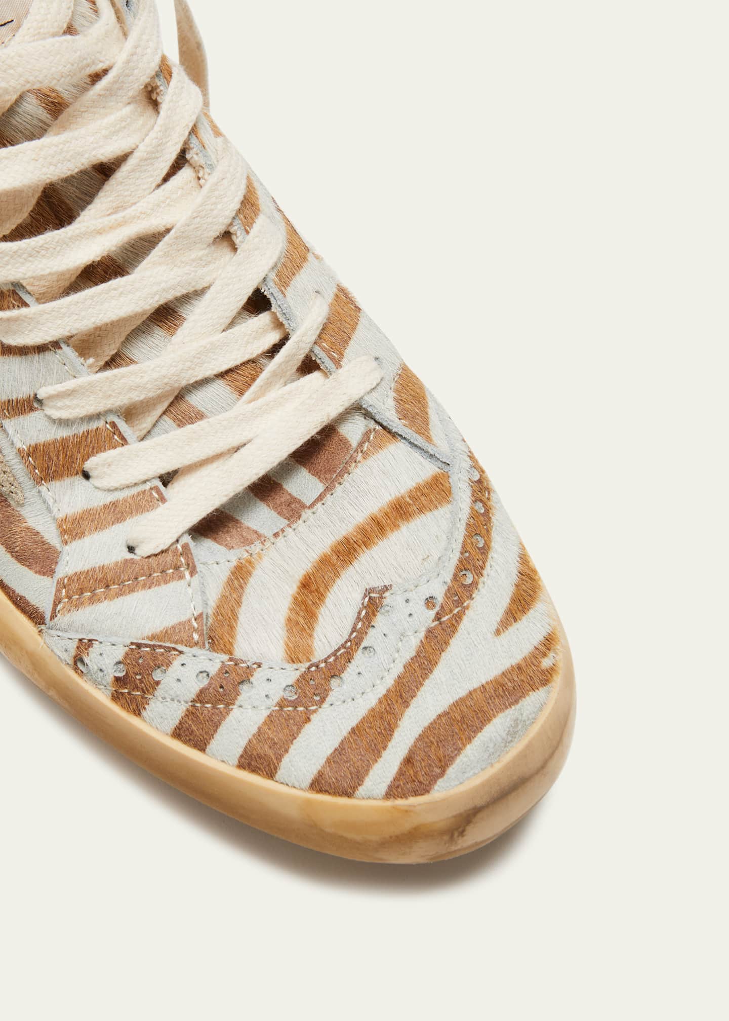 Golden Goose Mid Star Zebra-Print Suede Sneakers - Bergdorf Goodman