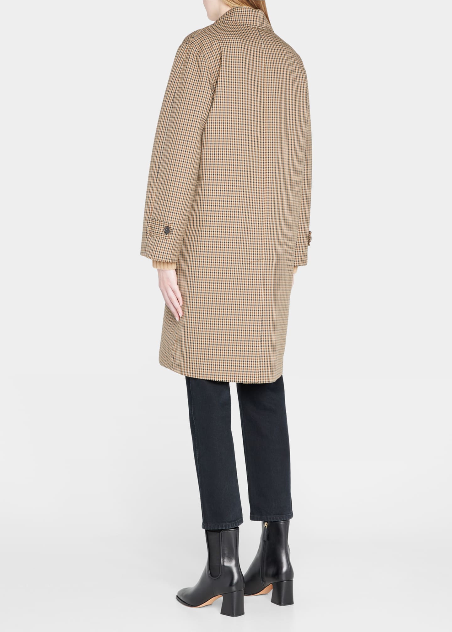 Nili Lotan Watson Plaid Cotton Duster Coat - Bergdorf Goodman