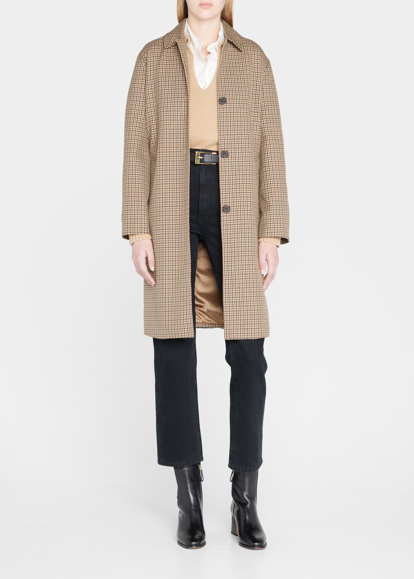 Nili Lotan Watson Plaid Cotton Duster Coat - Bergdorf Goodman