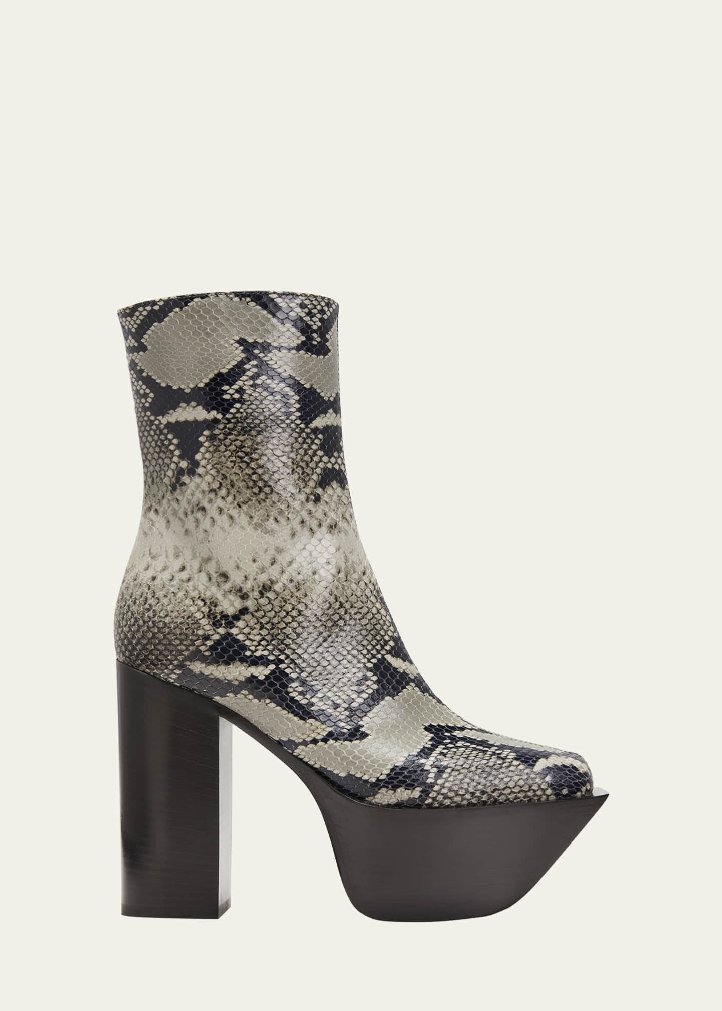 Peter Do Everyday Python Embossed Platform Boots - Bergdorf Goodman