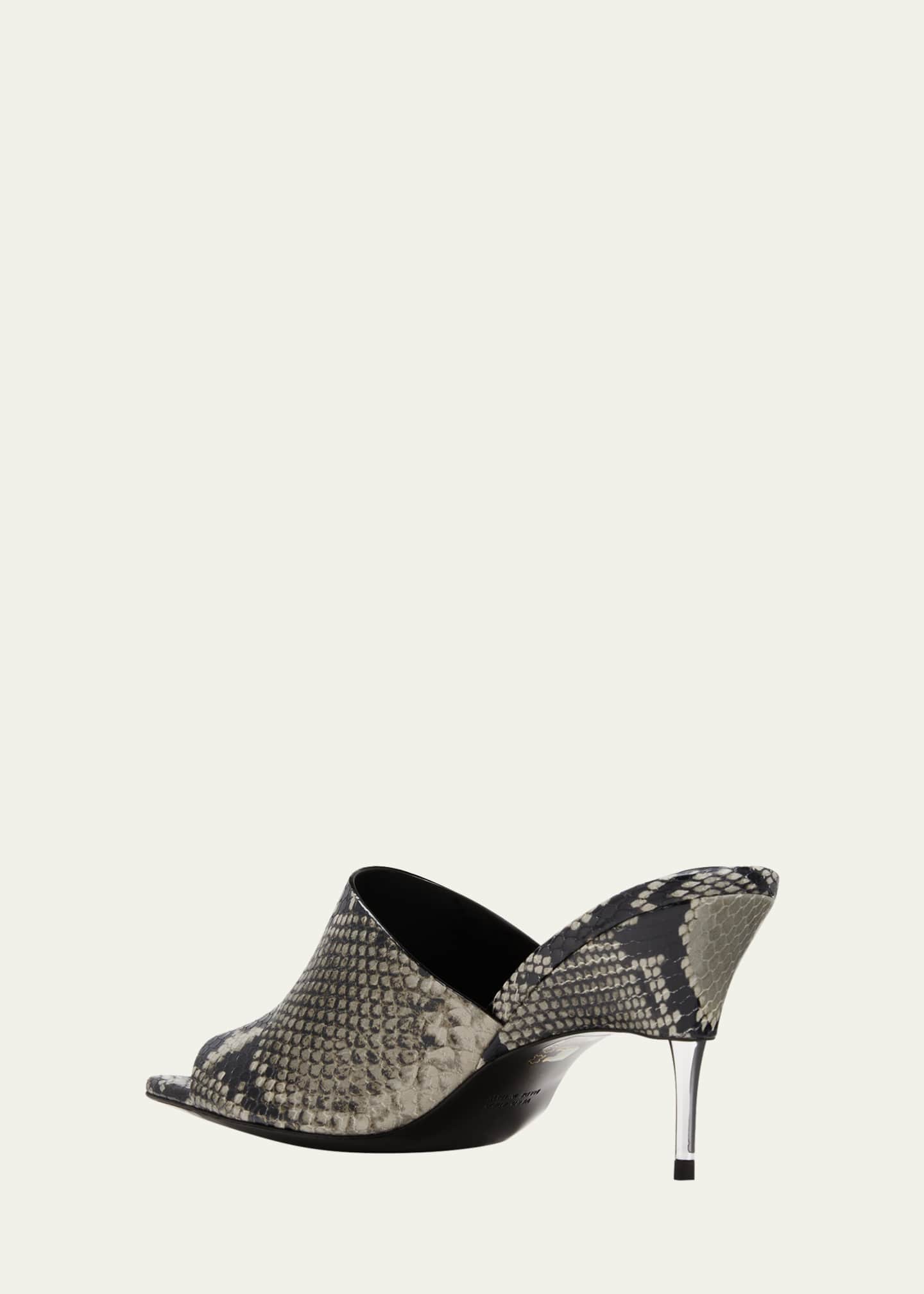 Peter Do Python-Embossed Stiletto Mule Sandals - Bergdorf Goodman