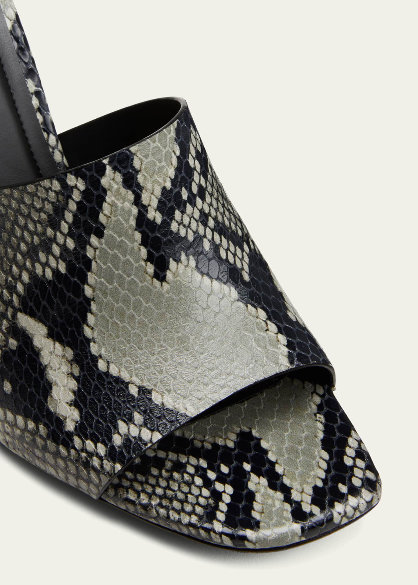 Peter Do Python-Embossed Stiletto Mule Sandals - Bergdorf Goodman