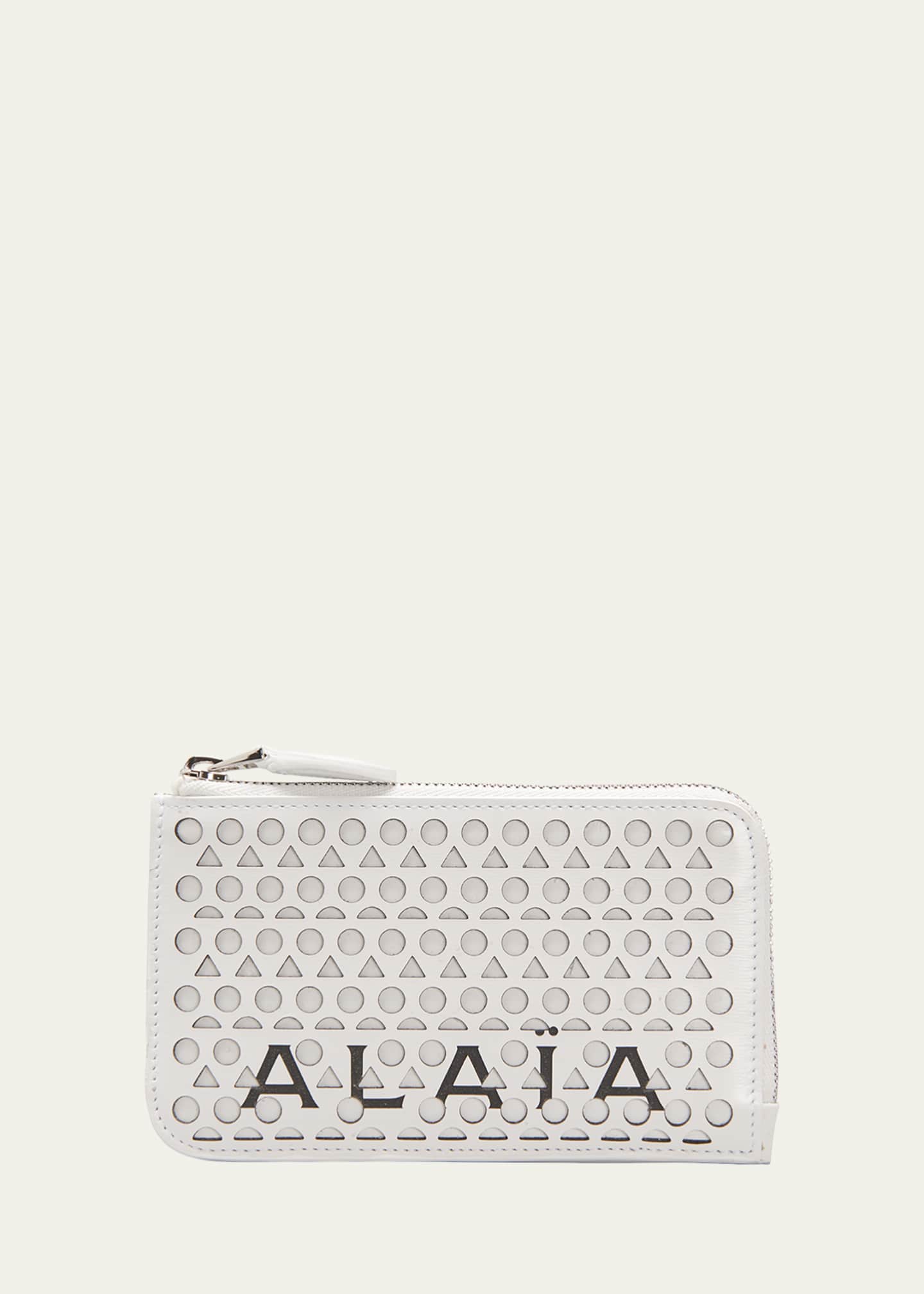 ALAIA Small Laser-Cut Zip Pouch Wallet - Bergdorf Goodman