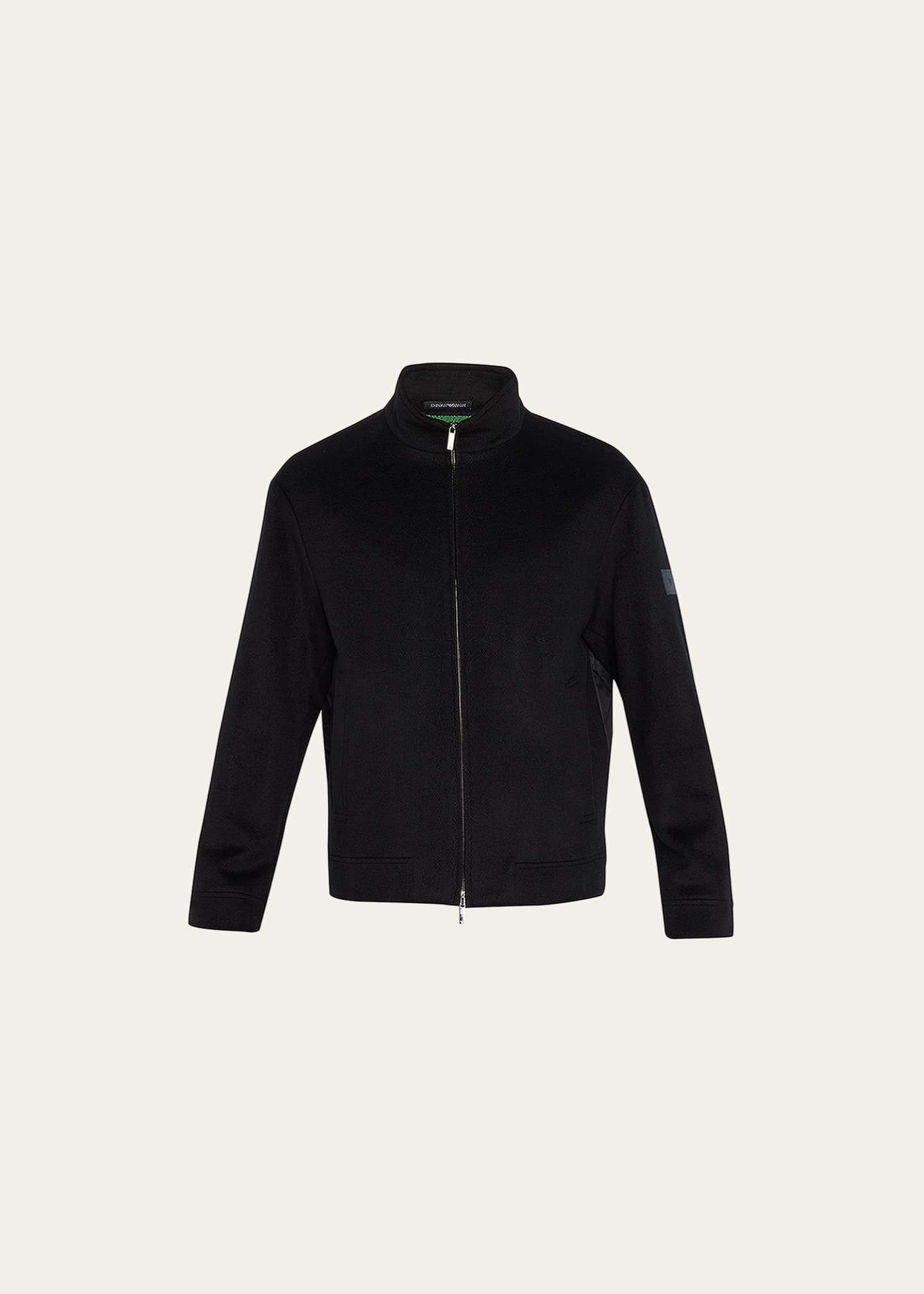 Emporio Armani Men's Quilted-Back Wool Bomber Jacket - Bergdorf Goodman