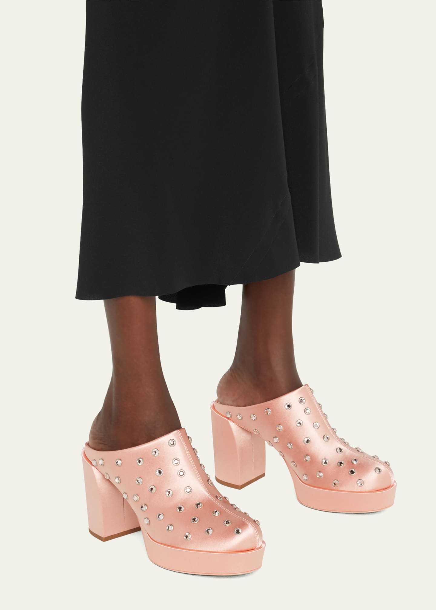 3.1 Phillip Lim Naomi Crystal Metallic Platform Mules - Bergdorf Goodman