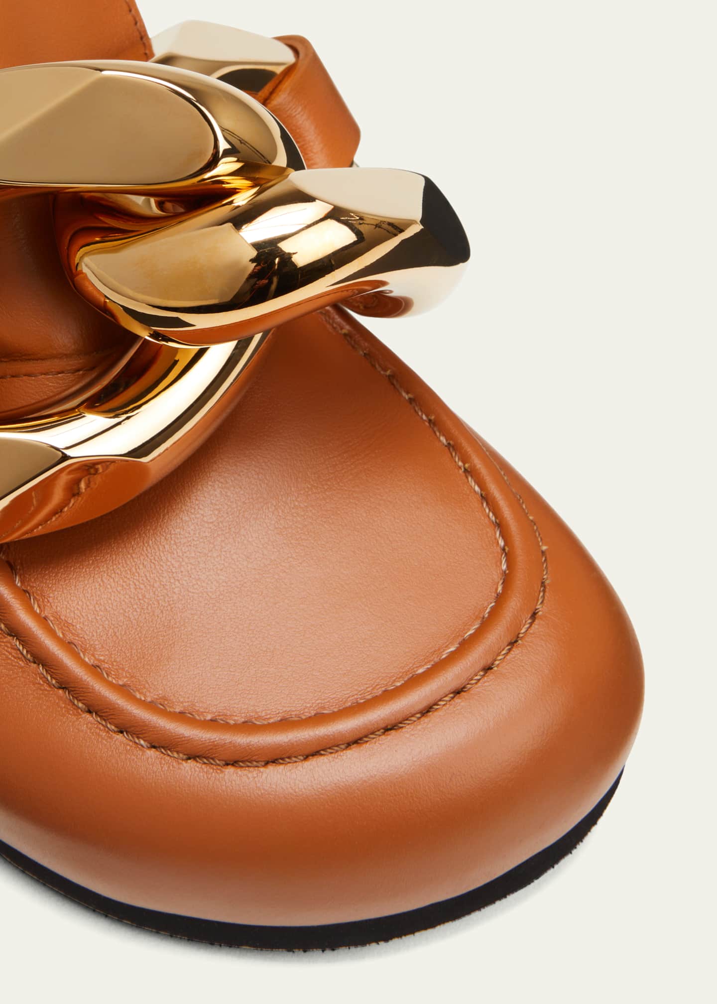 JW Anderson Leather Chunky Chain Loafers - Bergdorf Goodman