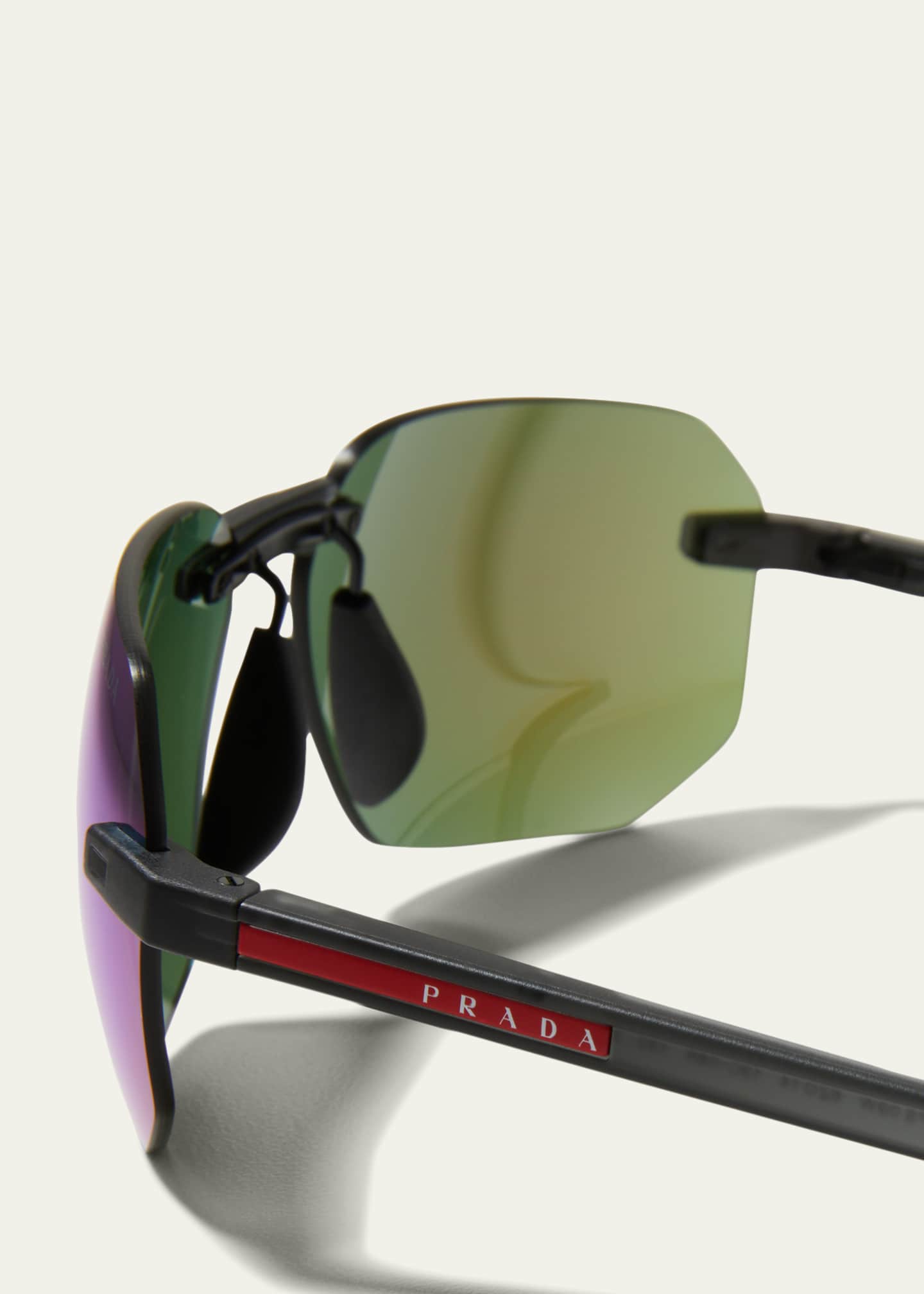 Prada Men's Sqaure Rimless Sunglasses - Bergdorf Goodman