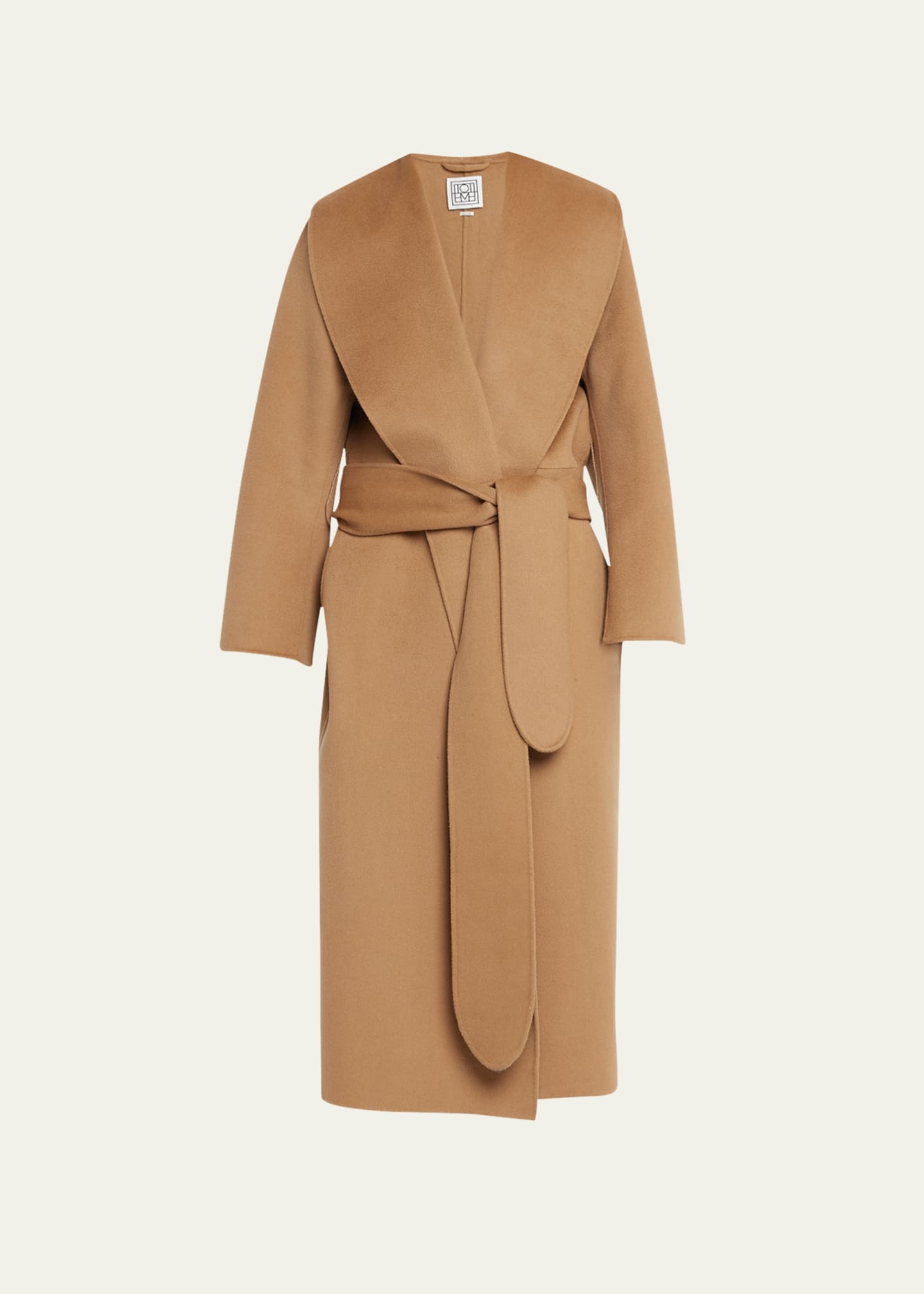 Toteme Belted Long Wool Robe Coat - Bergdorf Goodman
