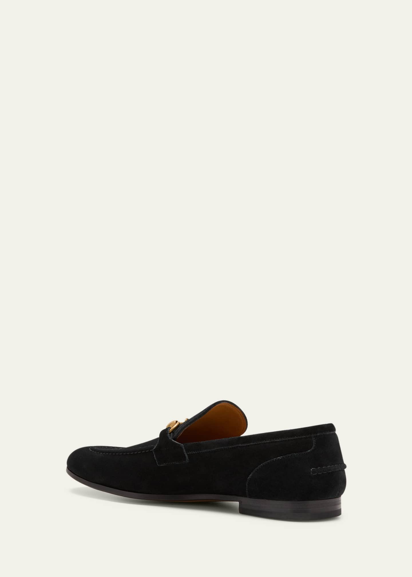 Gucci Men's Jordaan Suede Bit Loafers - Bergdorf Goodman