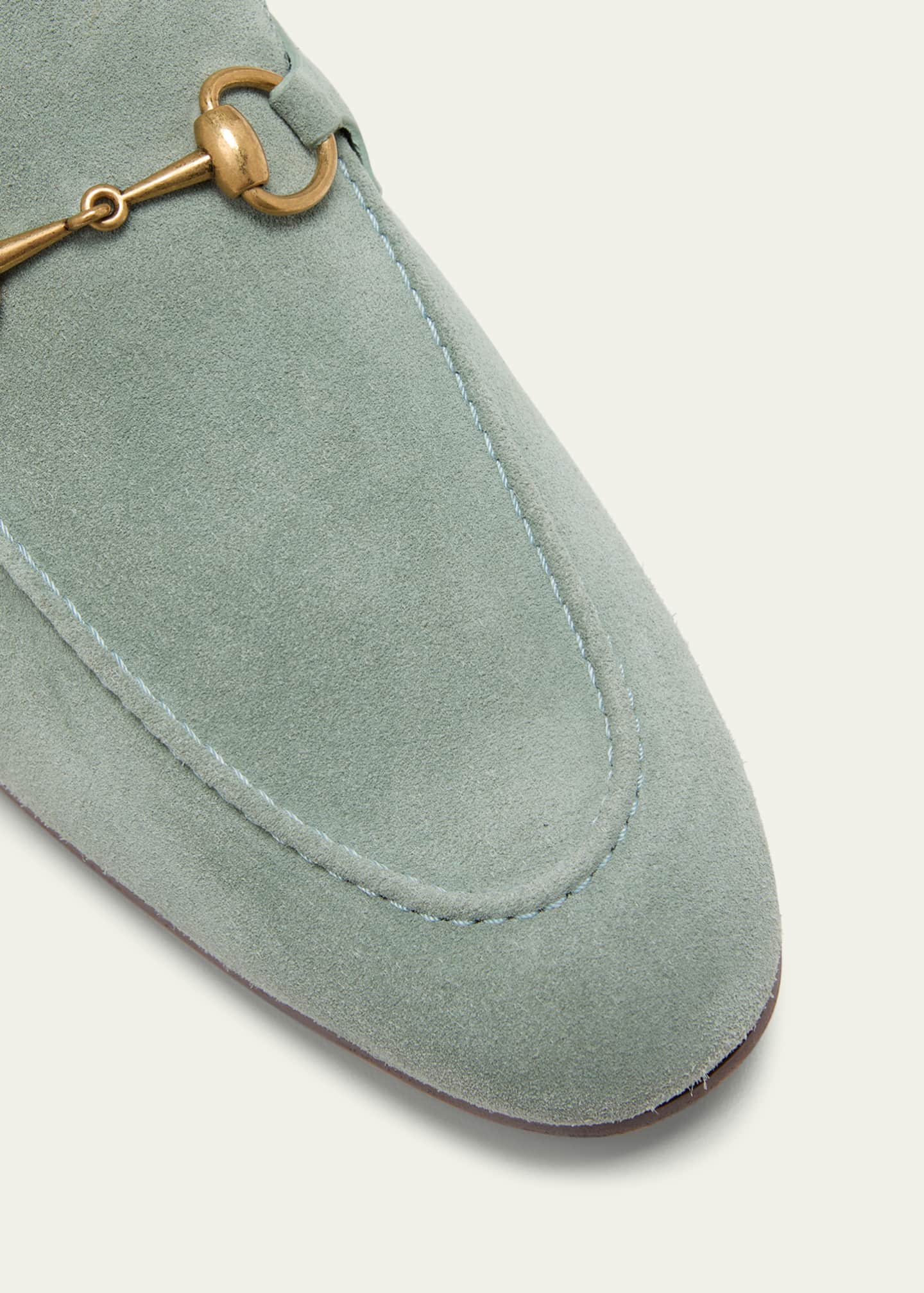 Gucci Men's Jordaan Suede Bit Loafers - Bergdorf Goodman