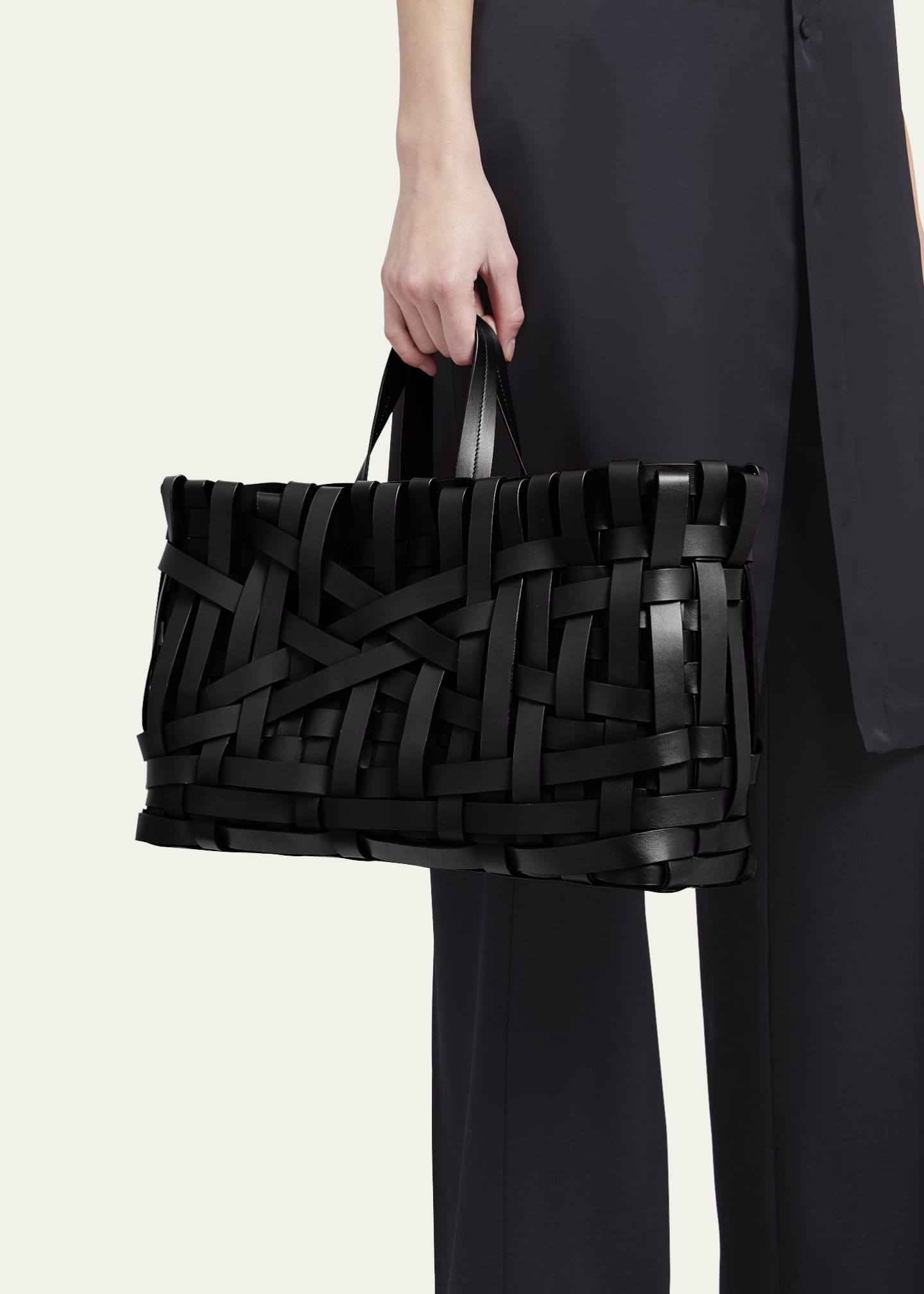 Jil Sander Large Woven Basket Tote Bag - Bergdorf Goodman