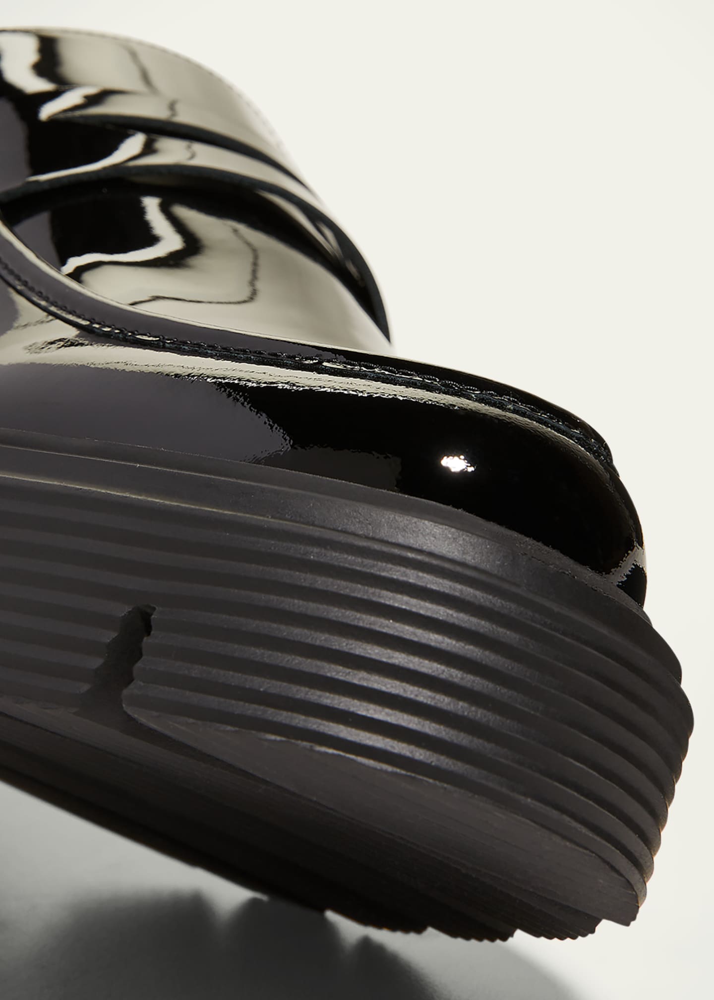 Stuart Weitzman Soho Patent Lug-Sole Penny Loafers - Bergdorf Goodman