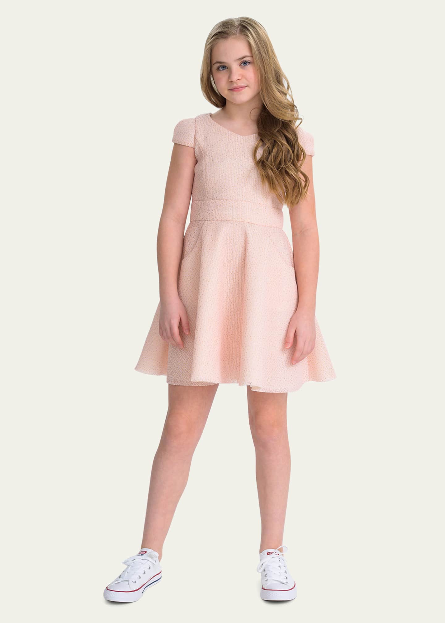 Zoe Girl's Valerie Short-Sleeve Inside-Pocket Dress, Size 7-16 ...