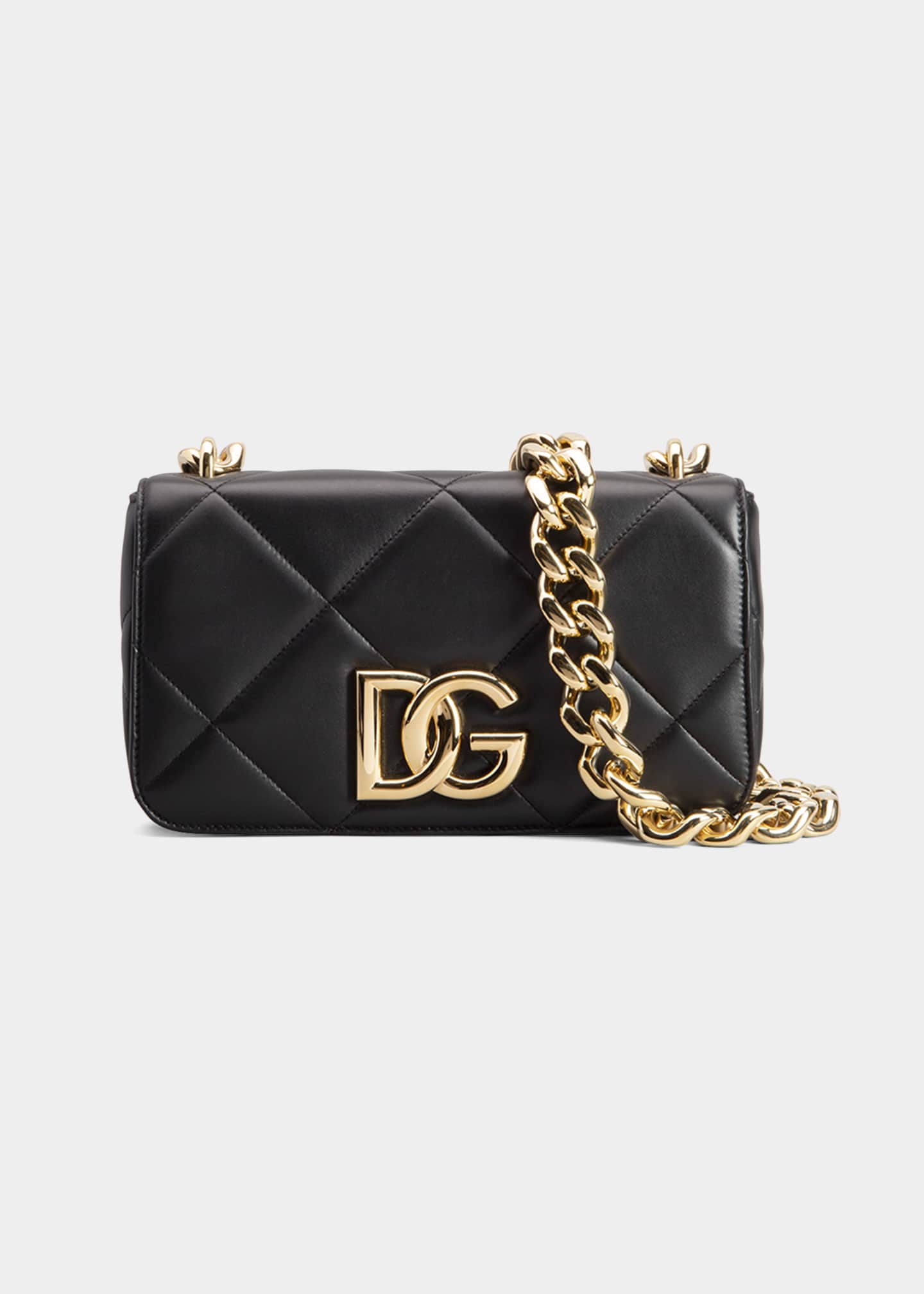 Dolce&Gabbana DG Logo Napa Leather Chain Shoulder Bag - Bergdorf Goodman