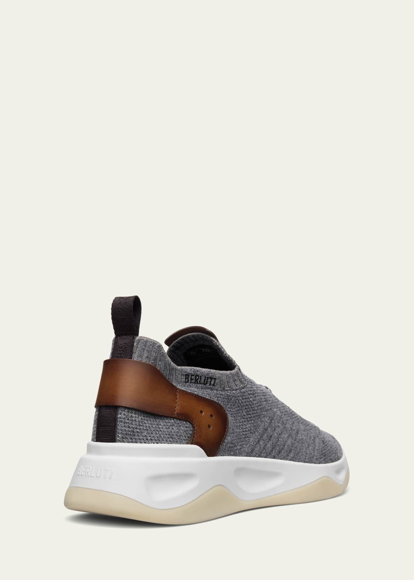 Berluti Men's Cashmere-Knit Runner Sneakers - Bergdorf Goodman