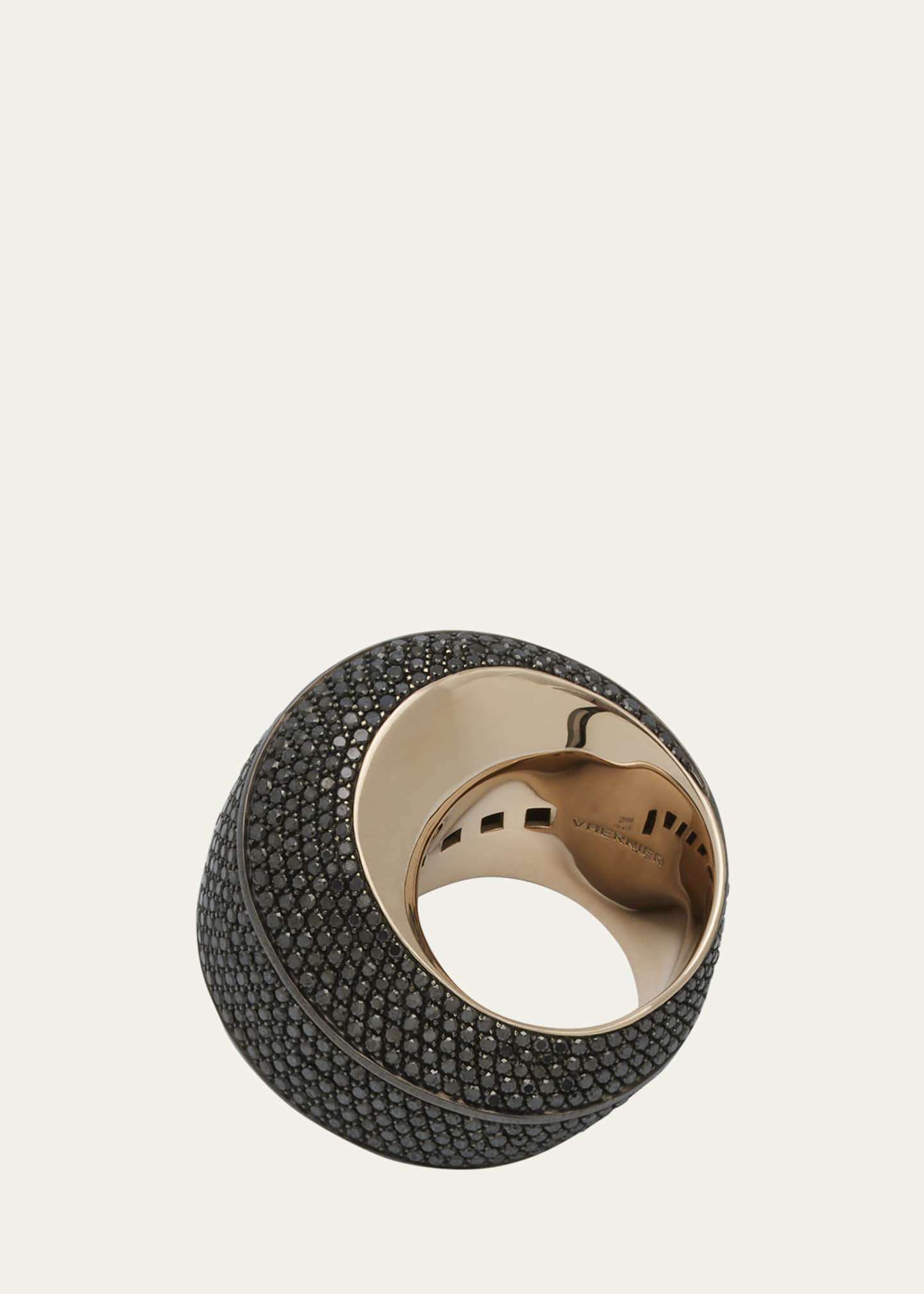 Vhernier Aladino Ring in White Gold and Black Diamonds - Bergdorf Goodman
