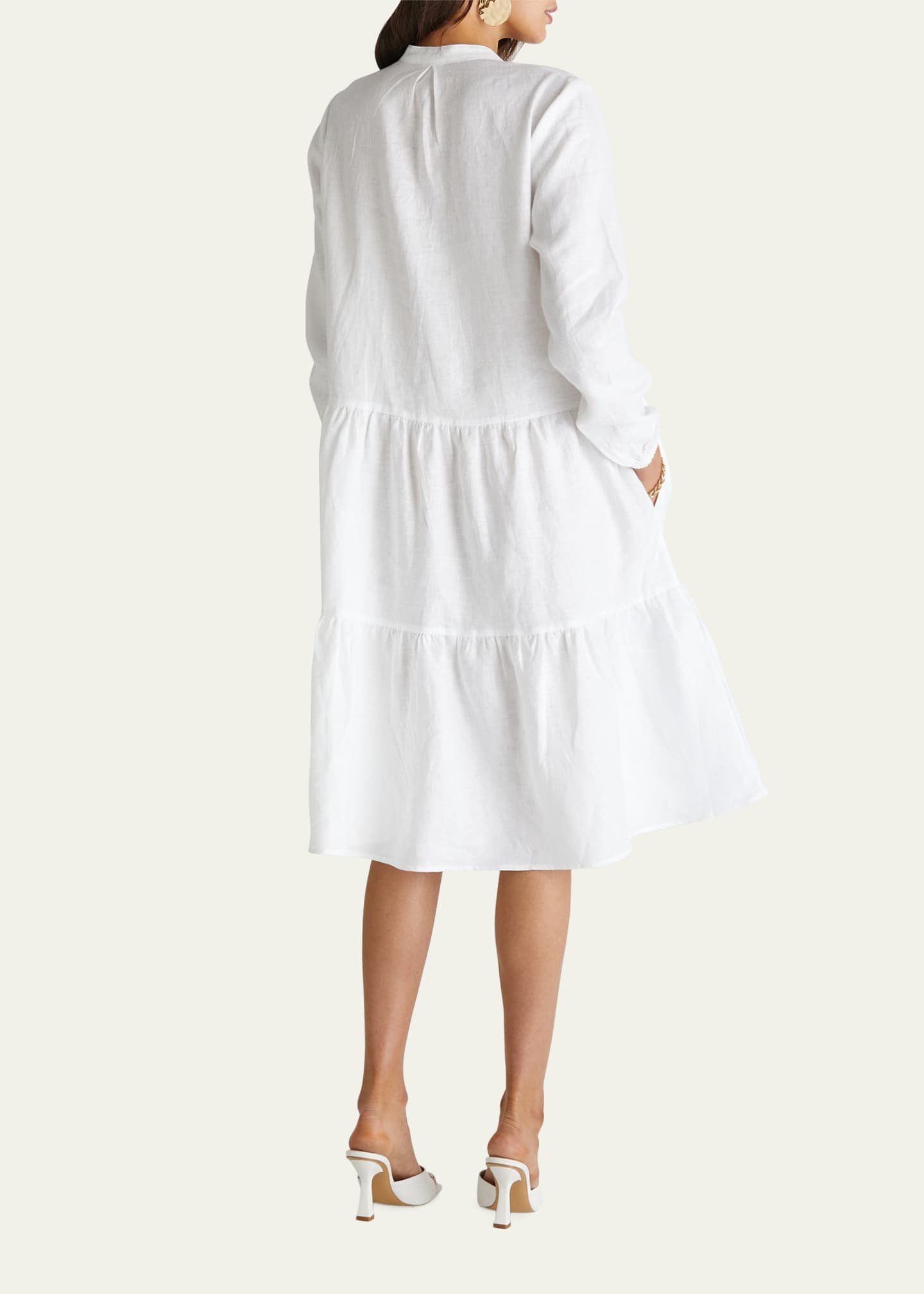 Aqua Blu Australia Alyssa Linen Knee-Length Sundress - Bergdorf Goodman