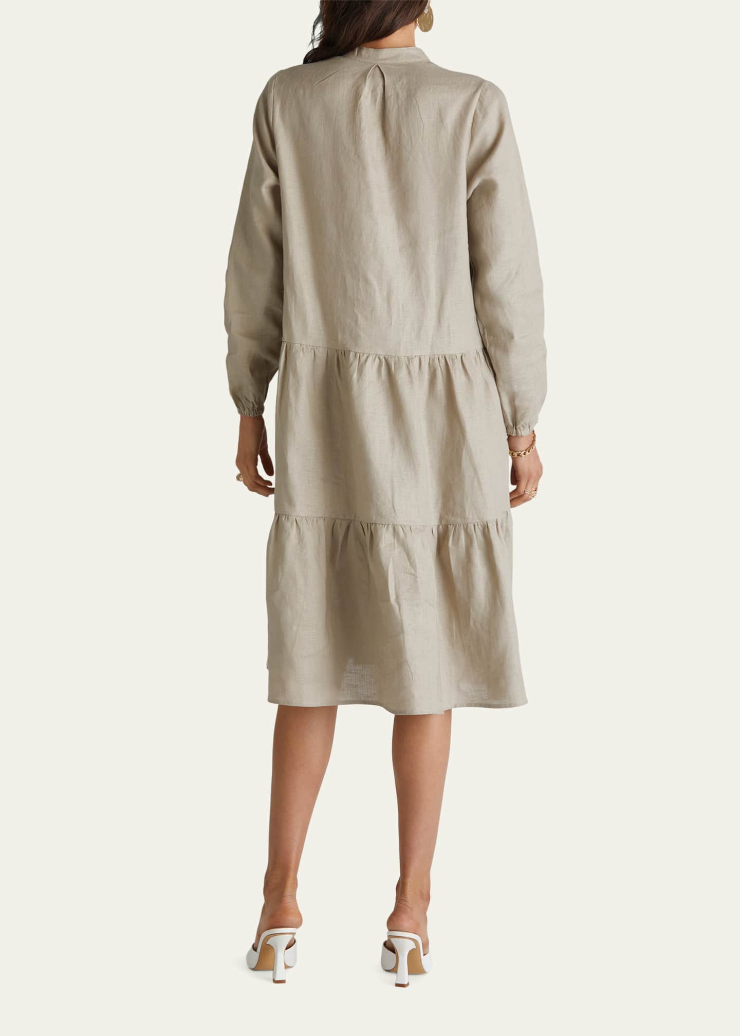 Aqua Blu Australia Alyssa Linen Knee-Length Sundress - Bergdorf Goodman