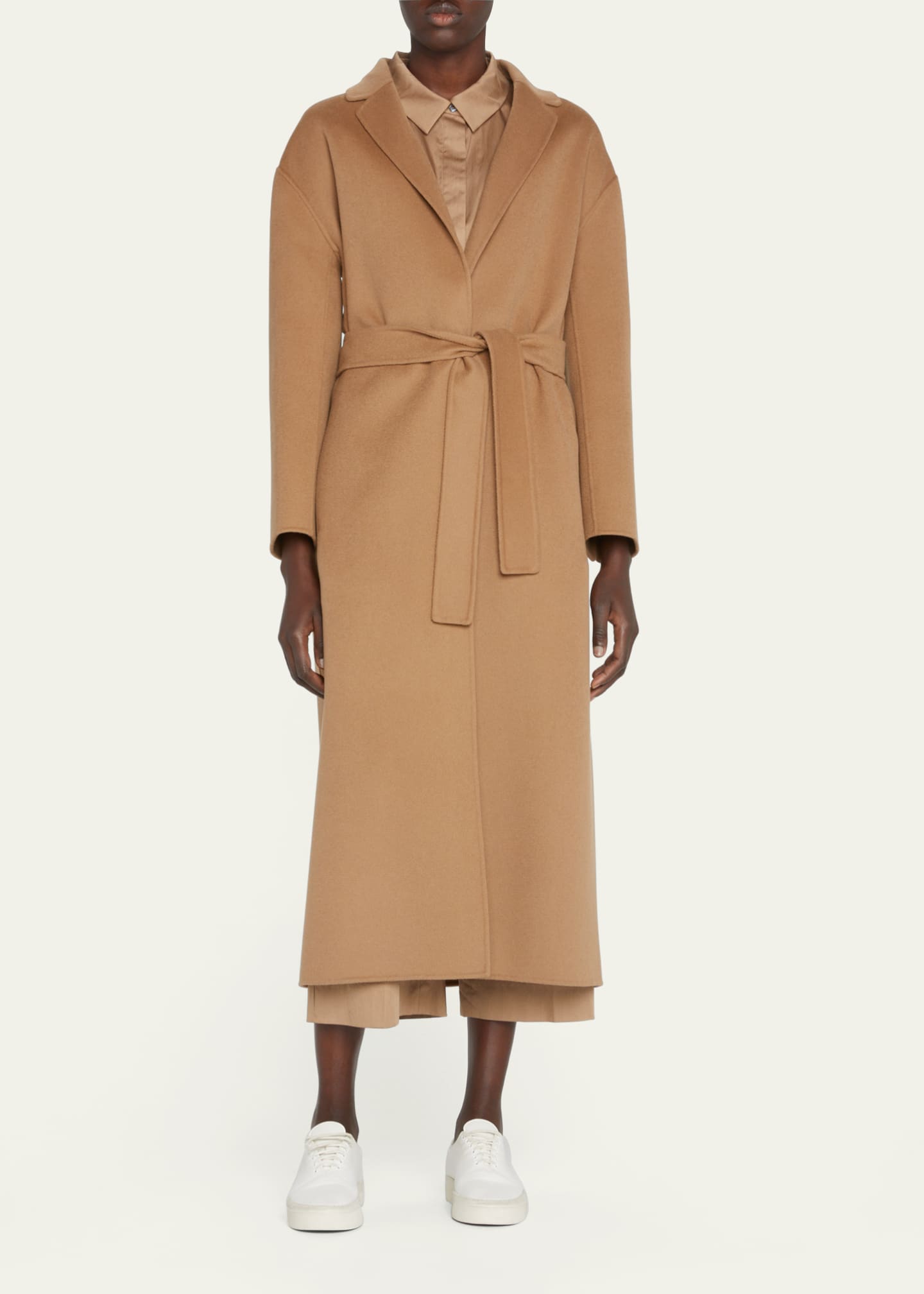 Max Mara Virgil Long Wool Belted Coat - Bergdorf Goodman