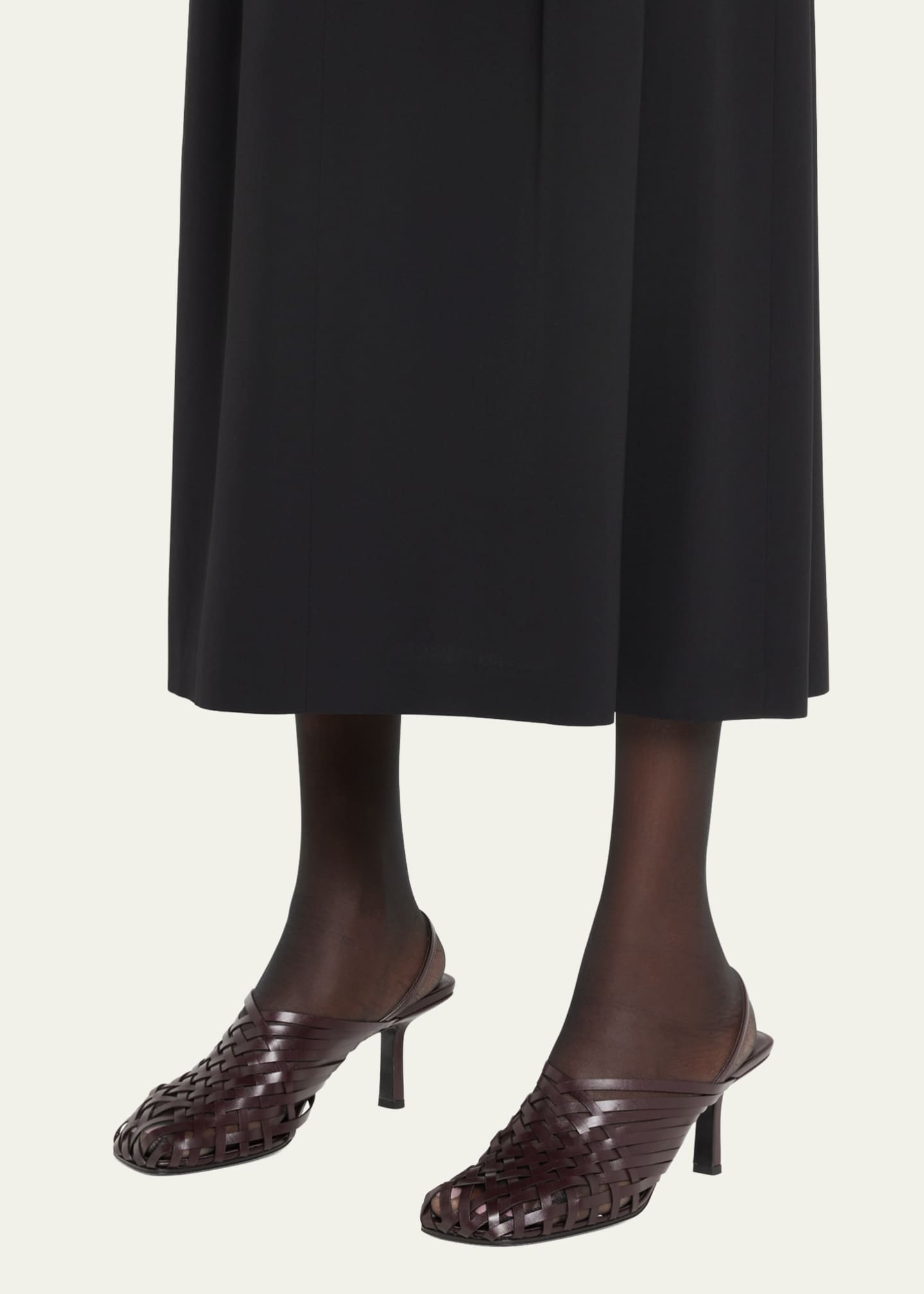 THE ROW Woven Leather Slingback Mule Pumps - Bergdorf Goodman