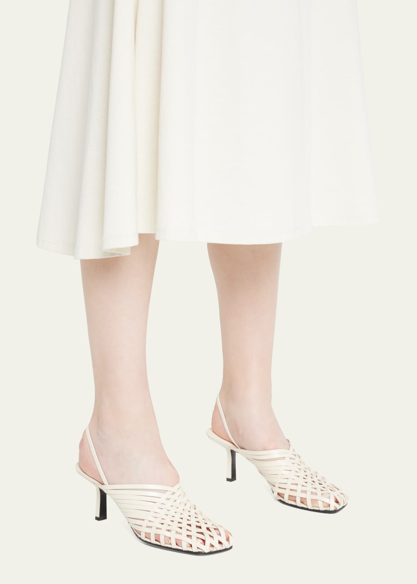 THE ROW Woven Leather Slingback Mule Pumps - Bergdorf Goodman