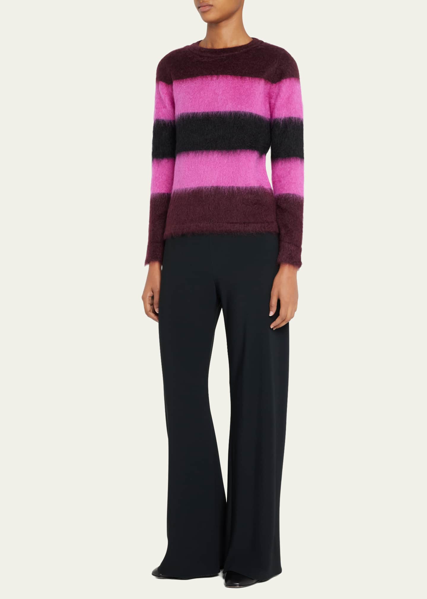 Max Mara Ulivo Colorblock Striped Wool Sweater - Bergdorf Goodman