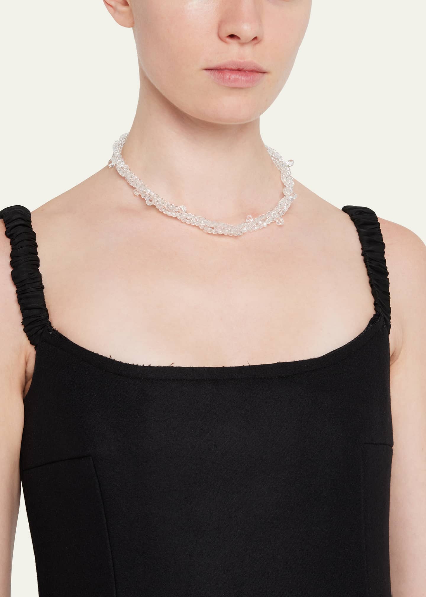 Simone Rocha Twisted Crystal And Pearly Necklace Bergdorf Goodman