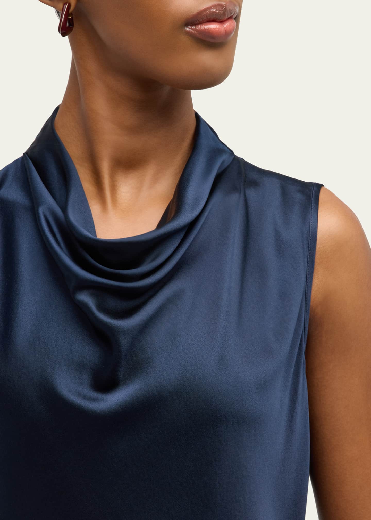 Veronica Beard Tam Silk Sleeveless Cowl Neck Top - Bergdorf Goodman