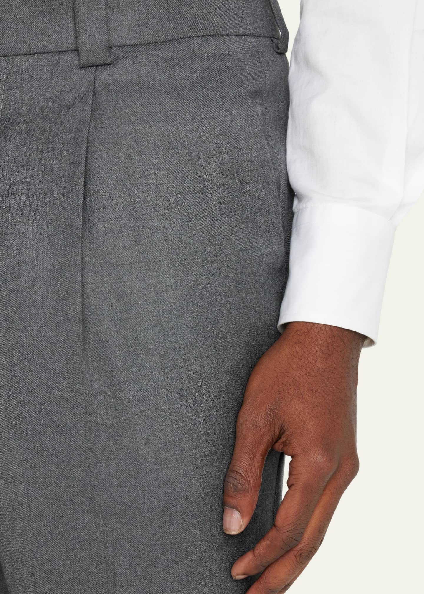 Brunello Cucinelli Men's Wool Pleated Dress Pants - Bergdorf Goodman