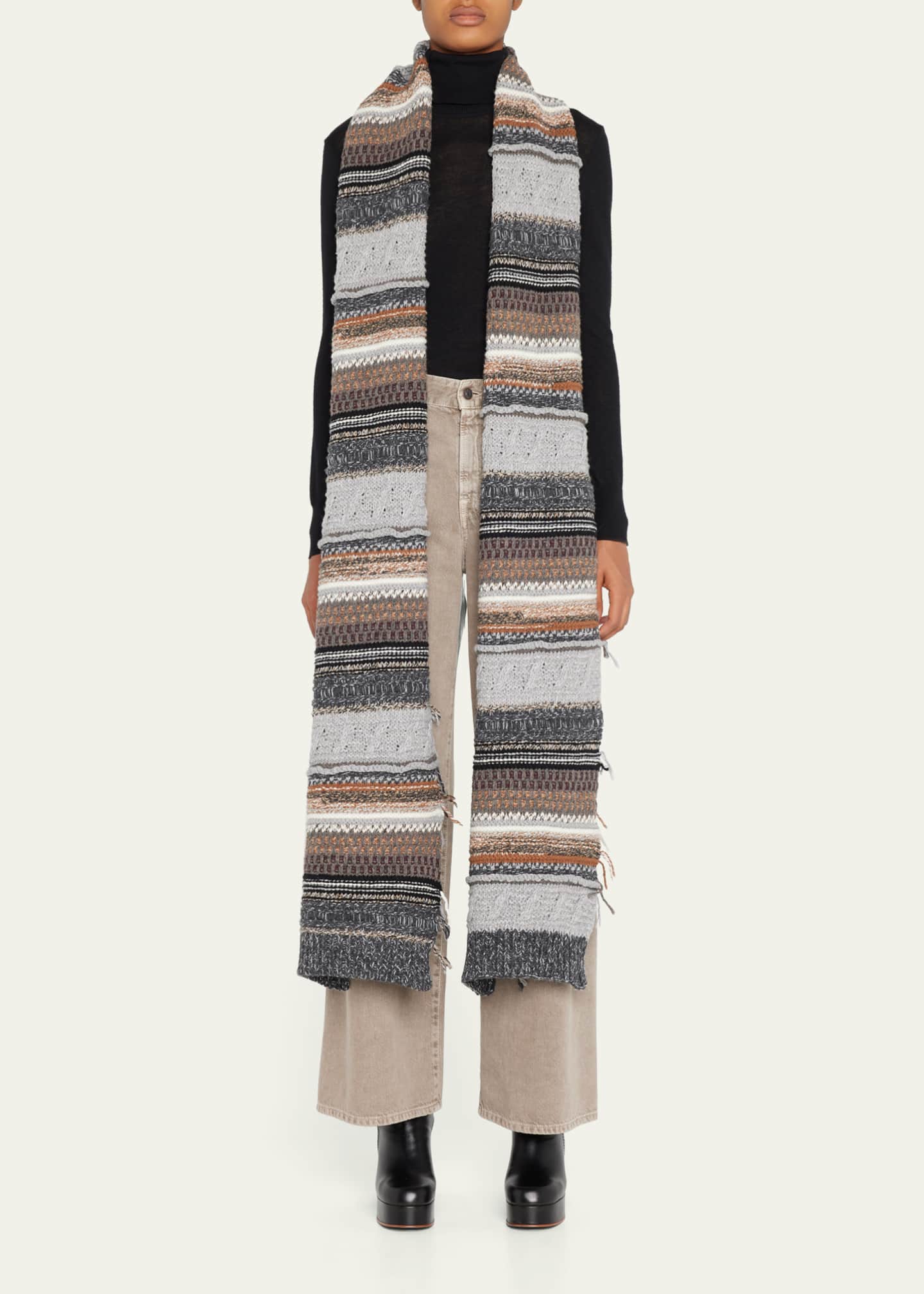 Chloe Stripe Cashmere Scarf - Bergdorf Goodman