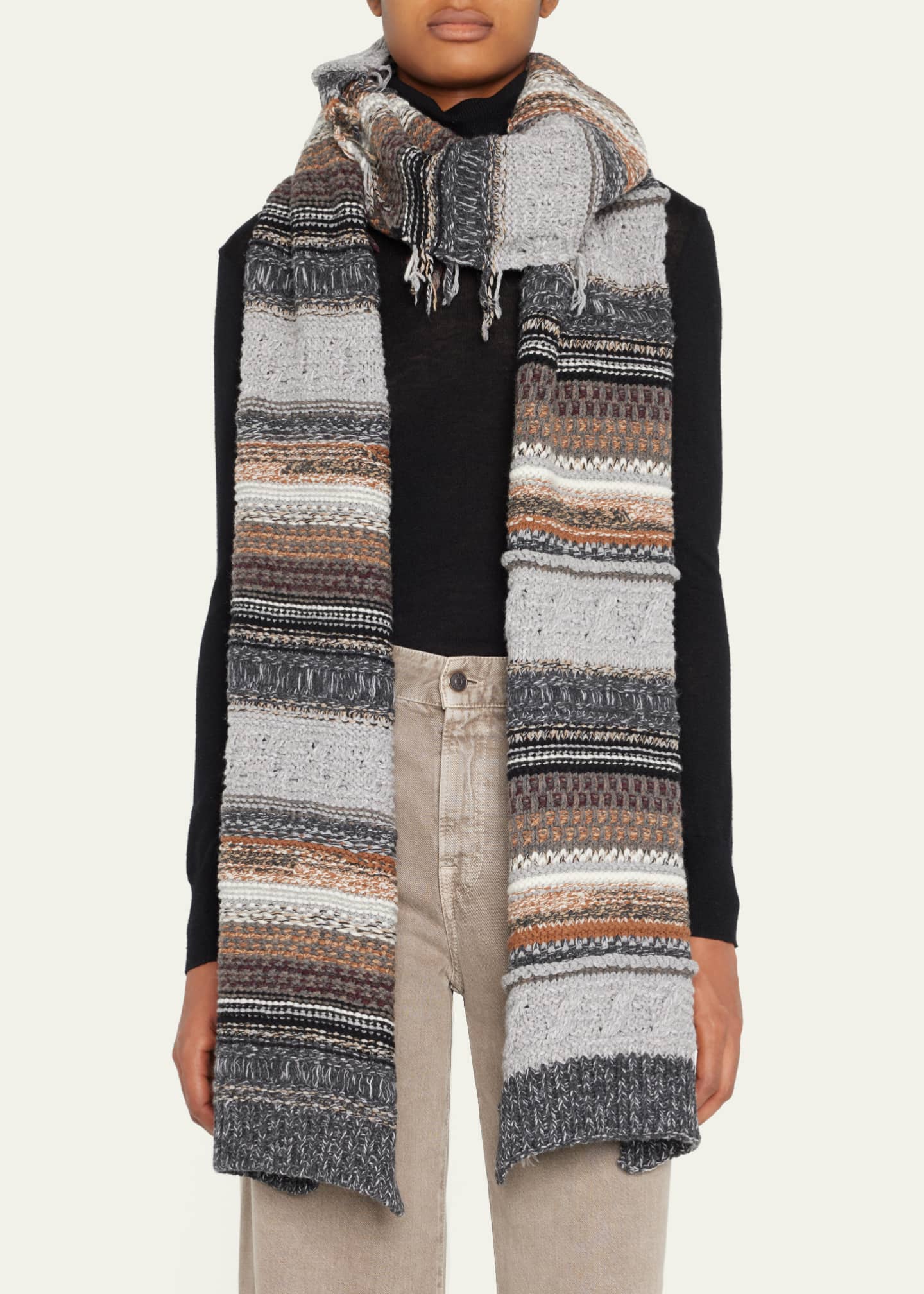 Chloe Stripe Cashmere Scarf - Bergdorf Goodman