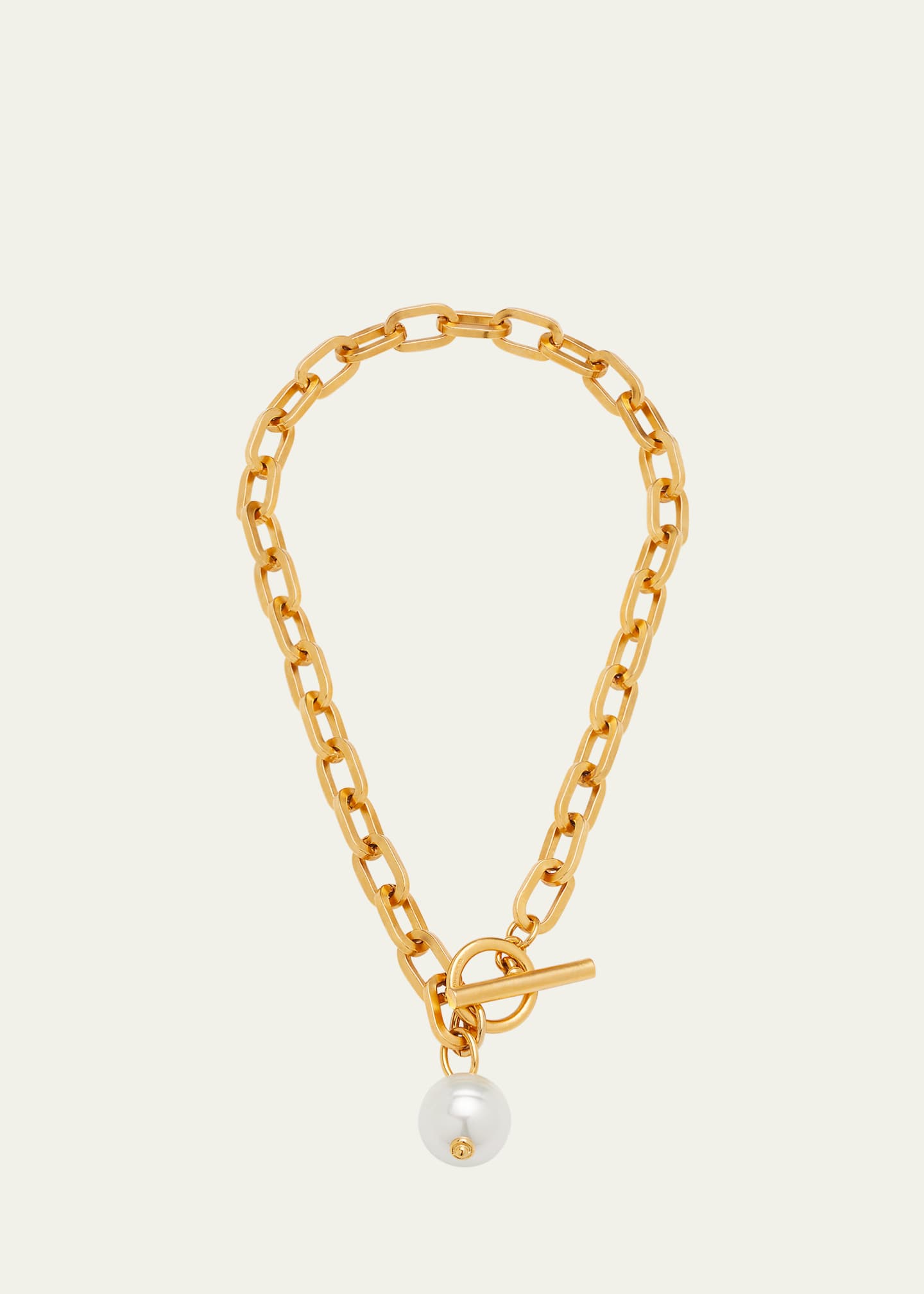 Ben-Amun Gold Chain Toggle Necklace with Pearly Drop - Bergdorf Goodman