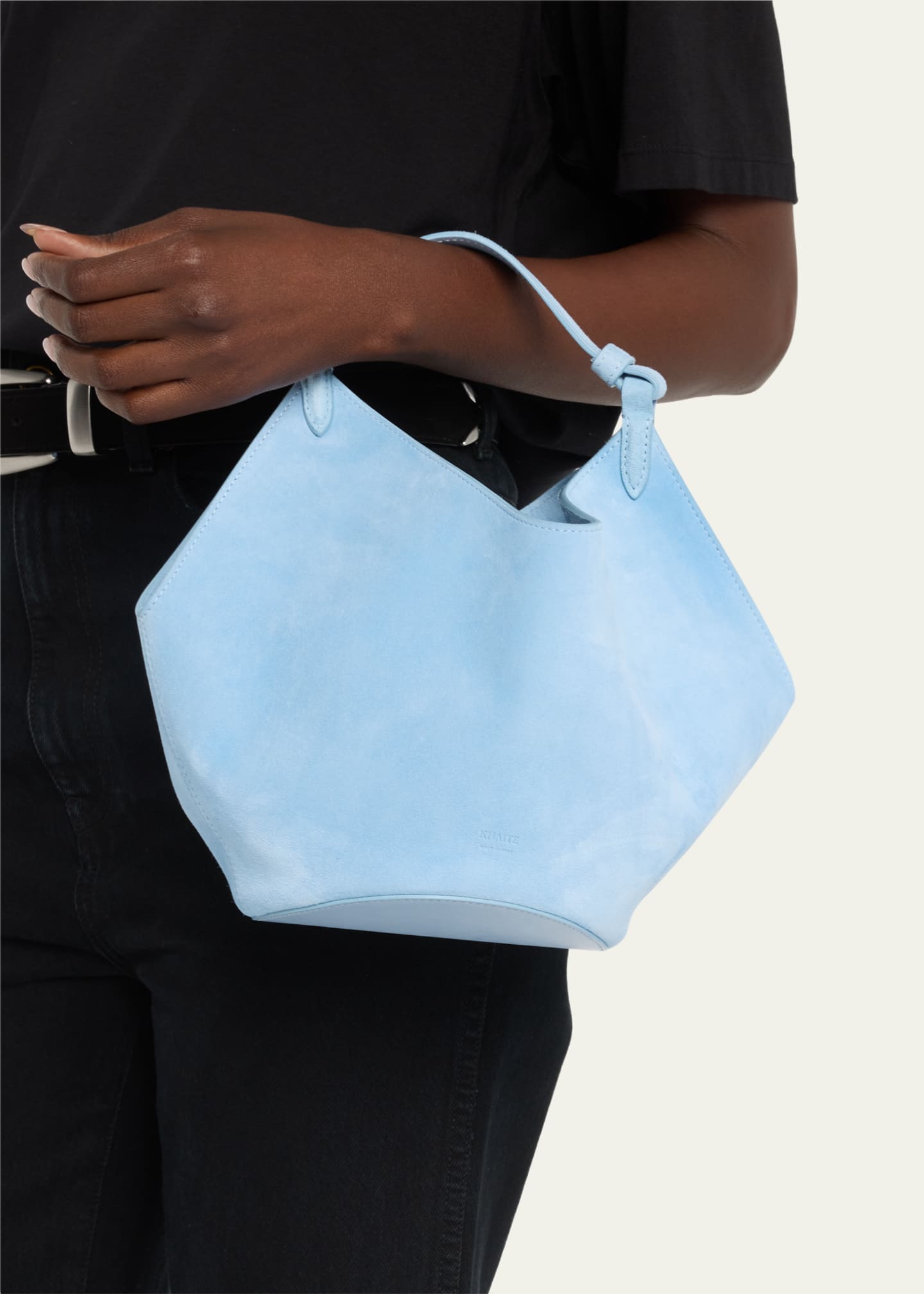 Khaite Lotus Mini Suede Shoulder Bag - Bergdorf Goodman