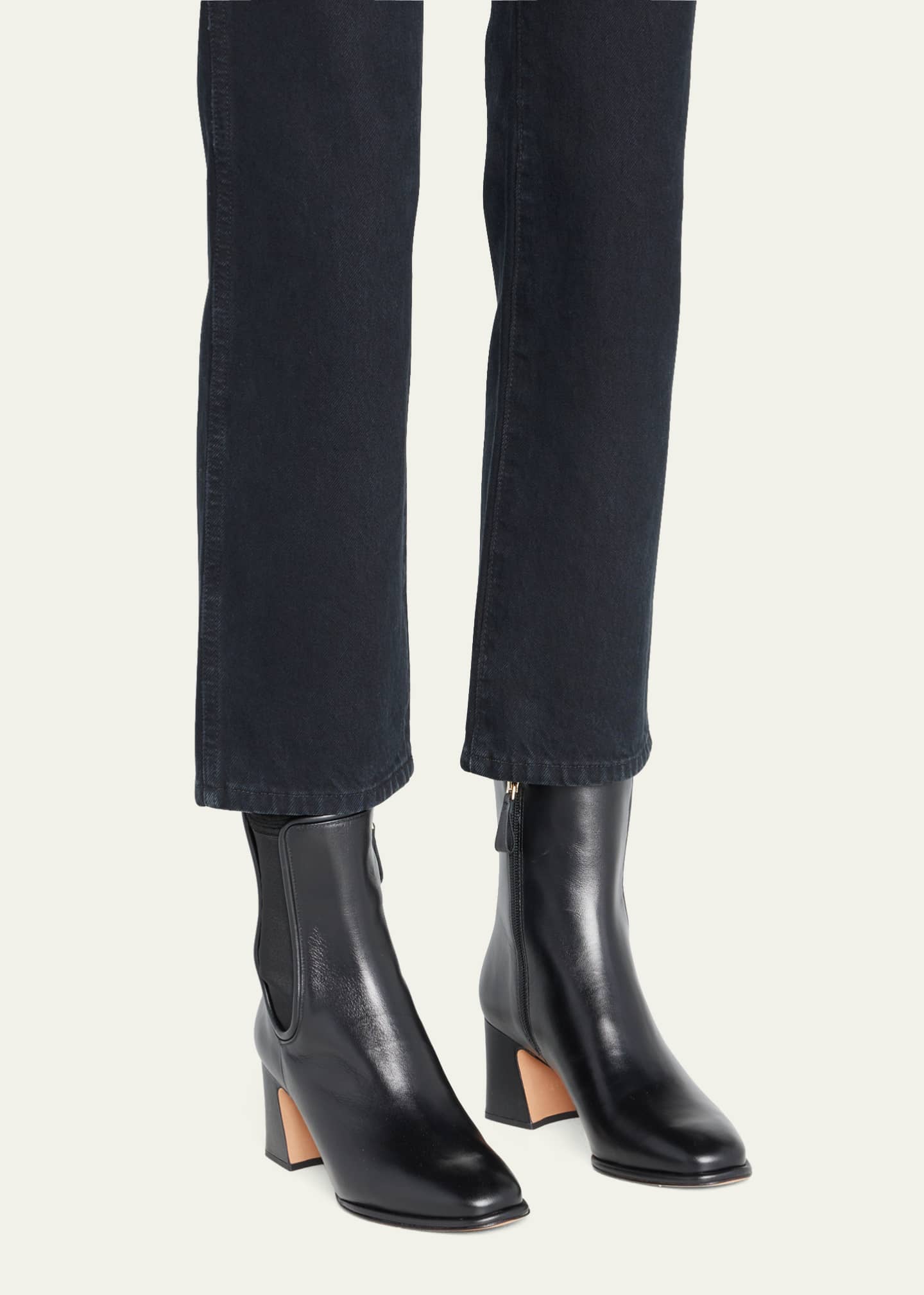 Alexandre Birman Ava Leather Chelsea Booties - Bergdorf Goodman