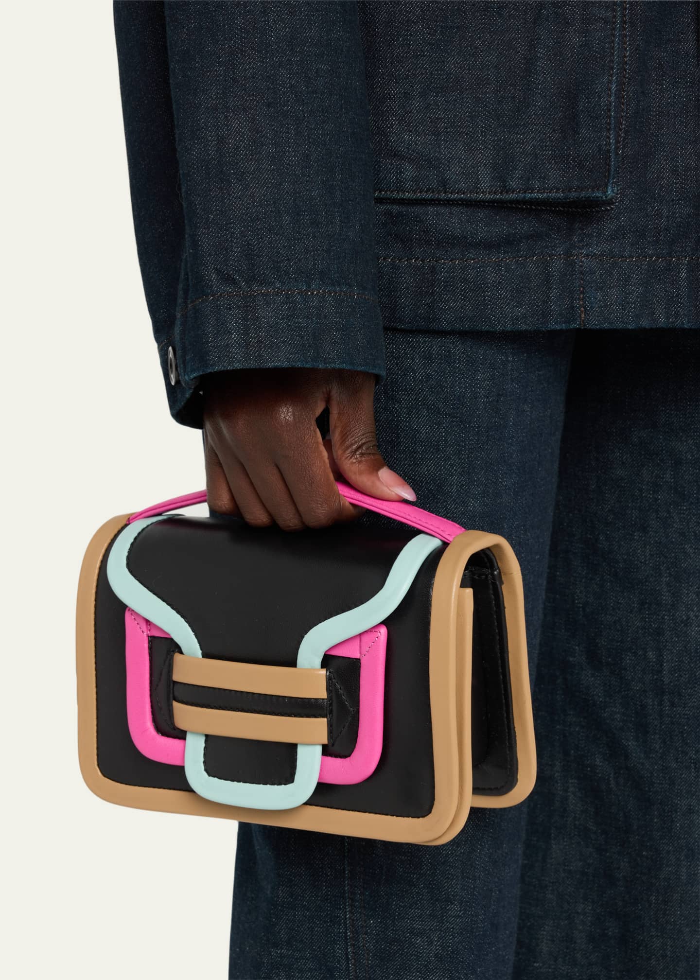 Pierre Hardy Alpha Colorblock Flap Leather Crossbody Bag - Bergdorf Goodman