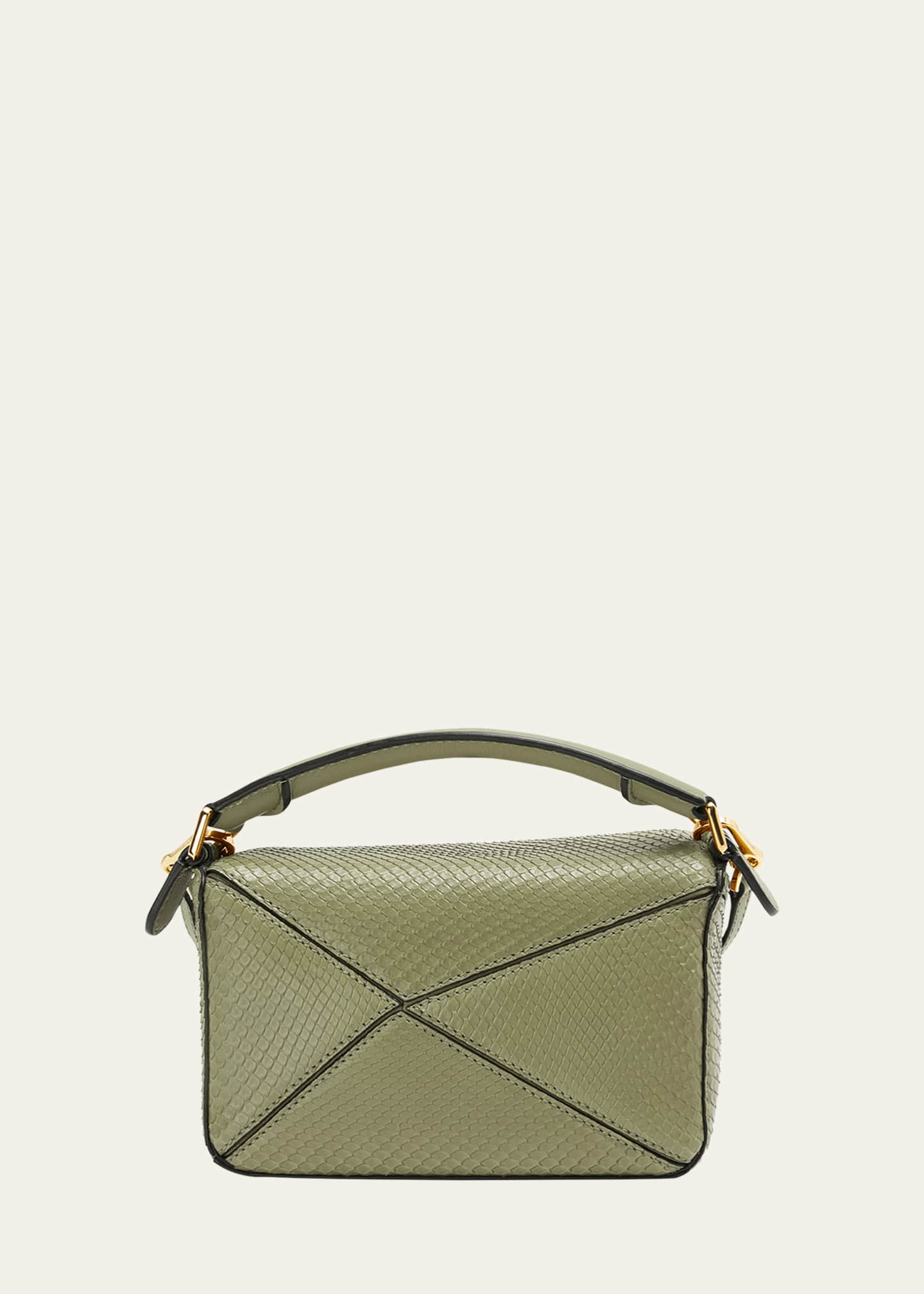 Loewe Puzzle Mini Snakeskin Satchel Bag - Bergdorf Goodman