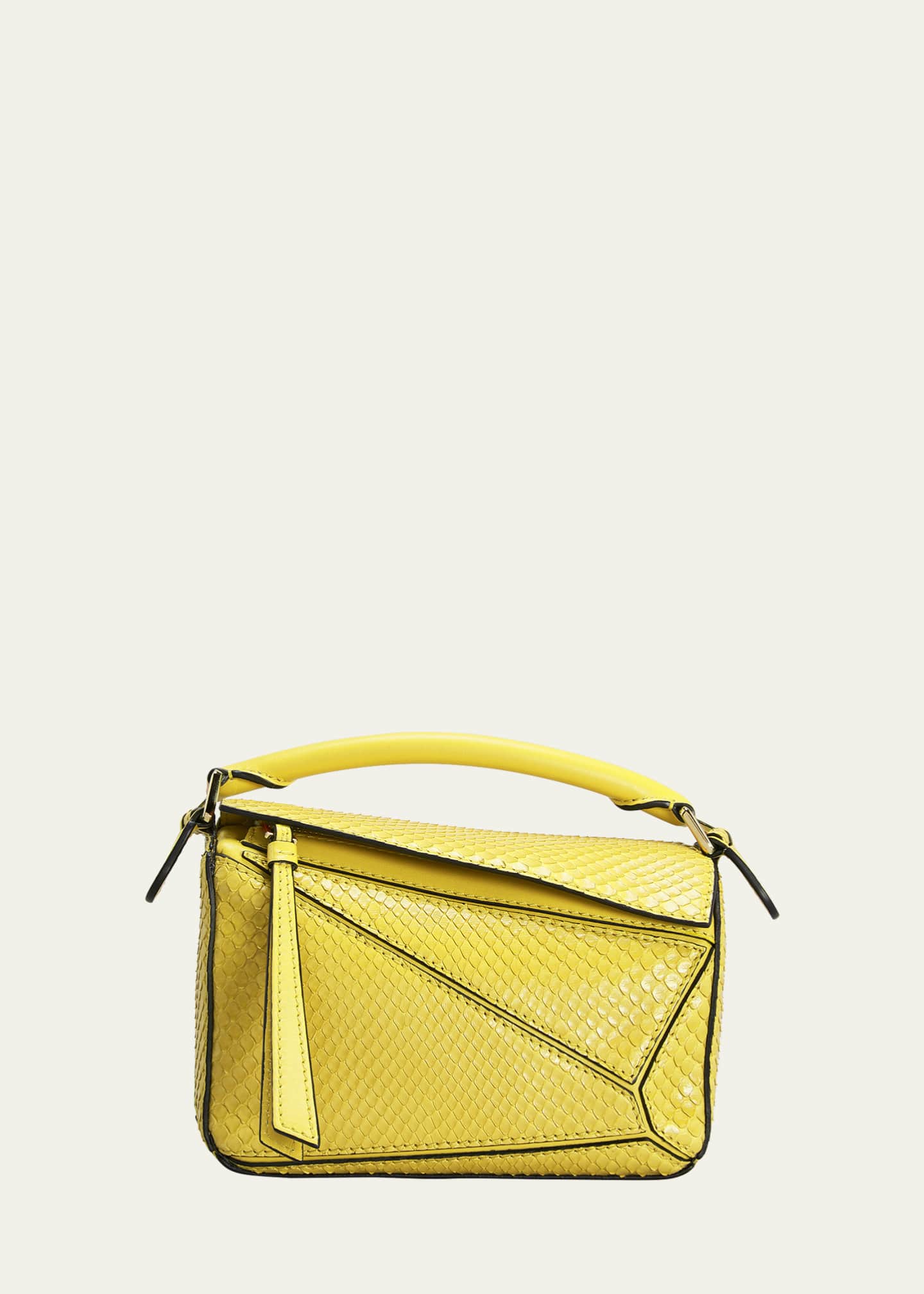 Loewe Puzzle Mini Snakeskin Satchel Bag - Bergdorf Goodman