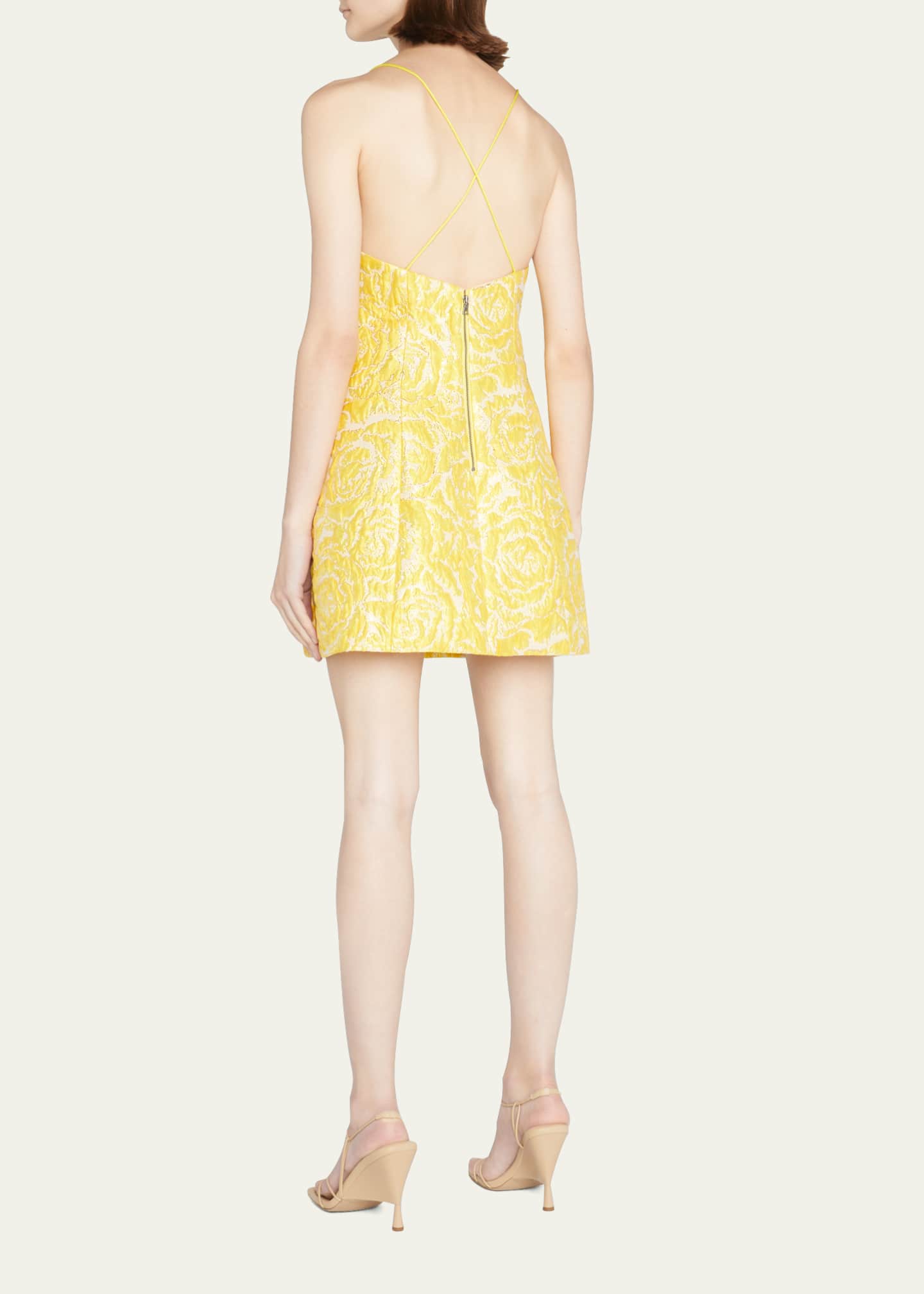 Alice + Olivia Tayla Structured Lantern Jacquard Mini Dress - Bergdorf ...