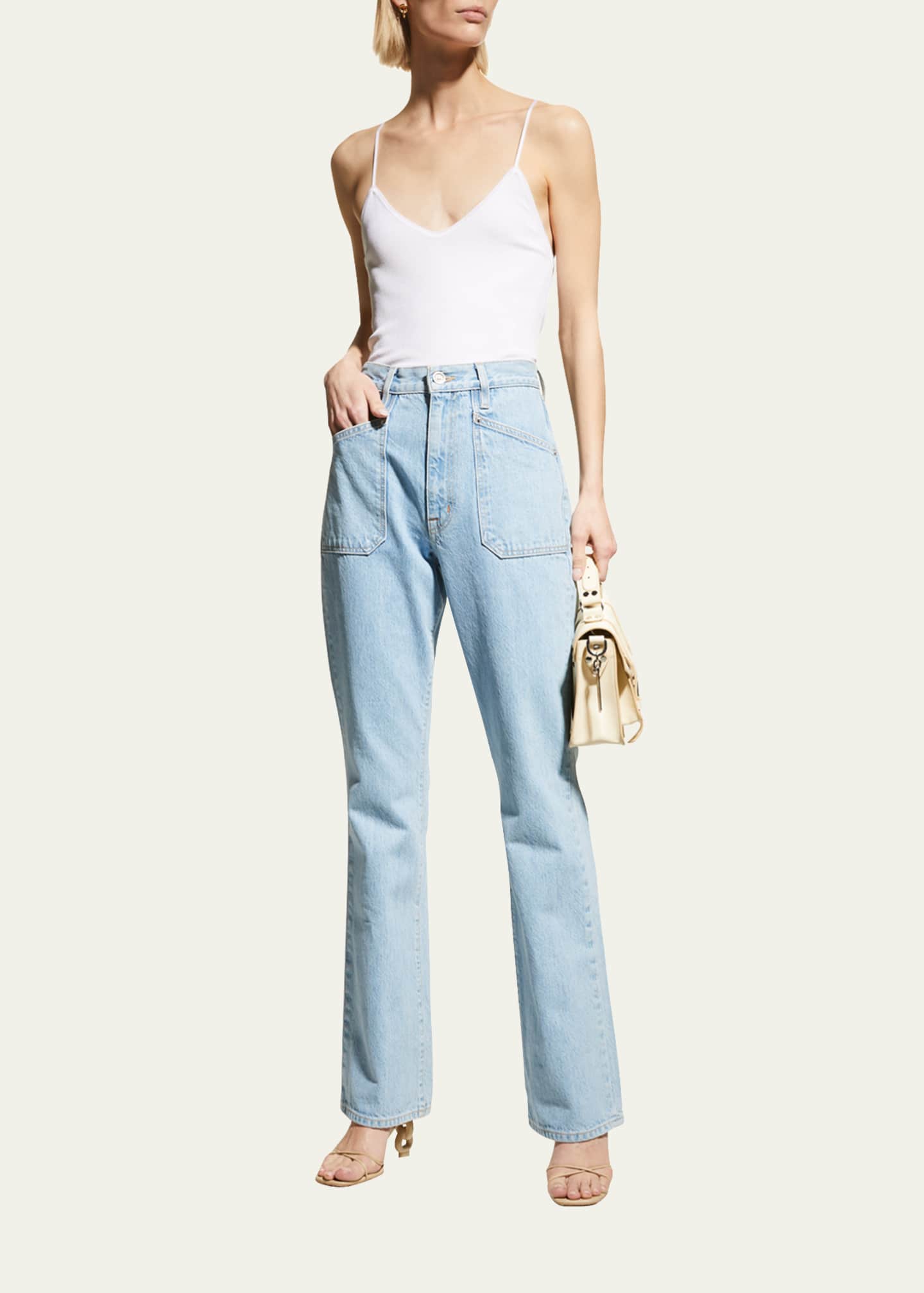 SLVRLAKE Charlotte Bootcut Cargo Jeans - Bergdorf Goodman