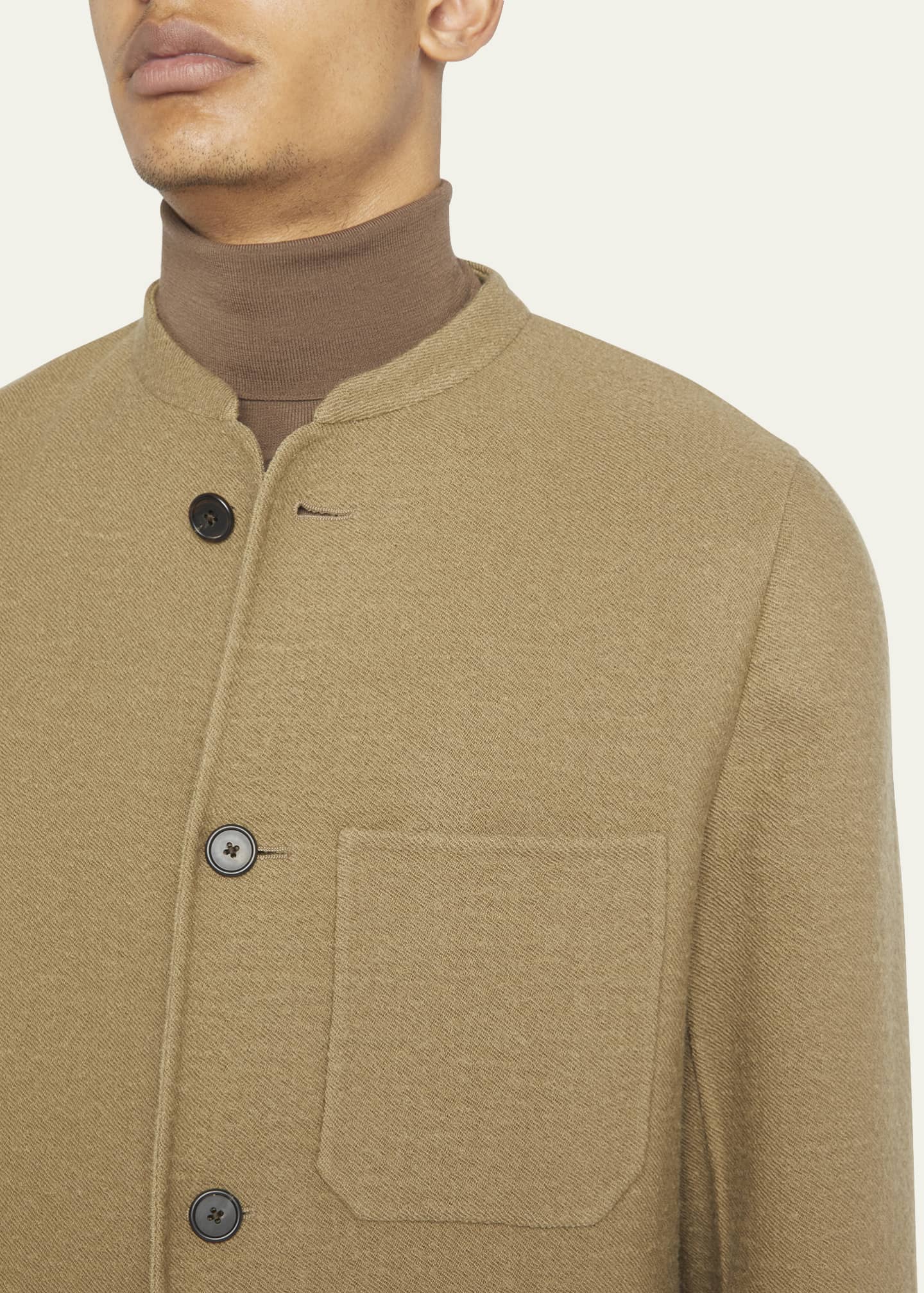 THE ROW Men's Everett Band-Collar Jacket - Bergdorf Goodman