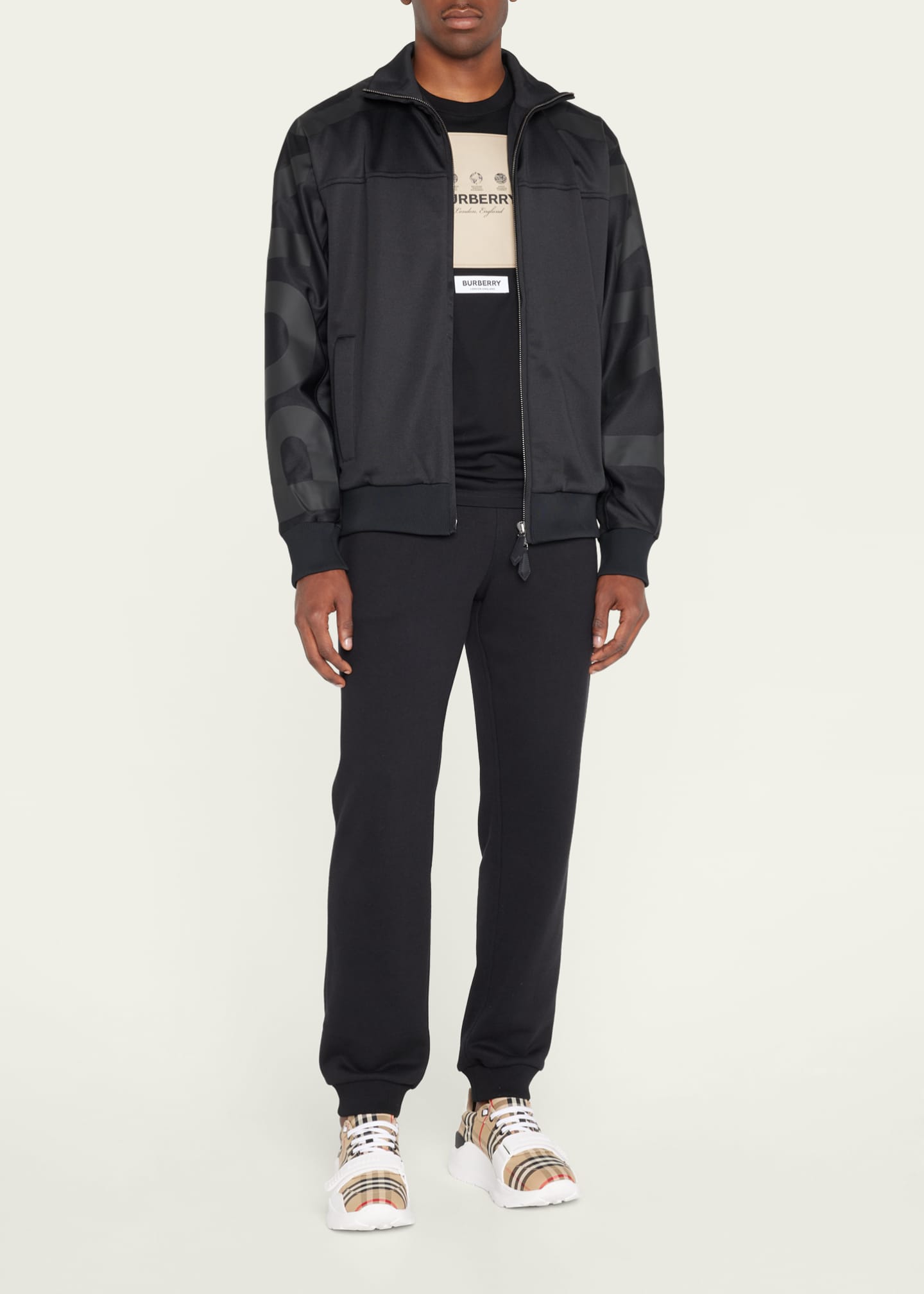 Burberry Men's Fawfield Logo Full-Zip Sweatshirt - Bergdorf Goodman