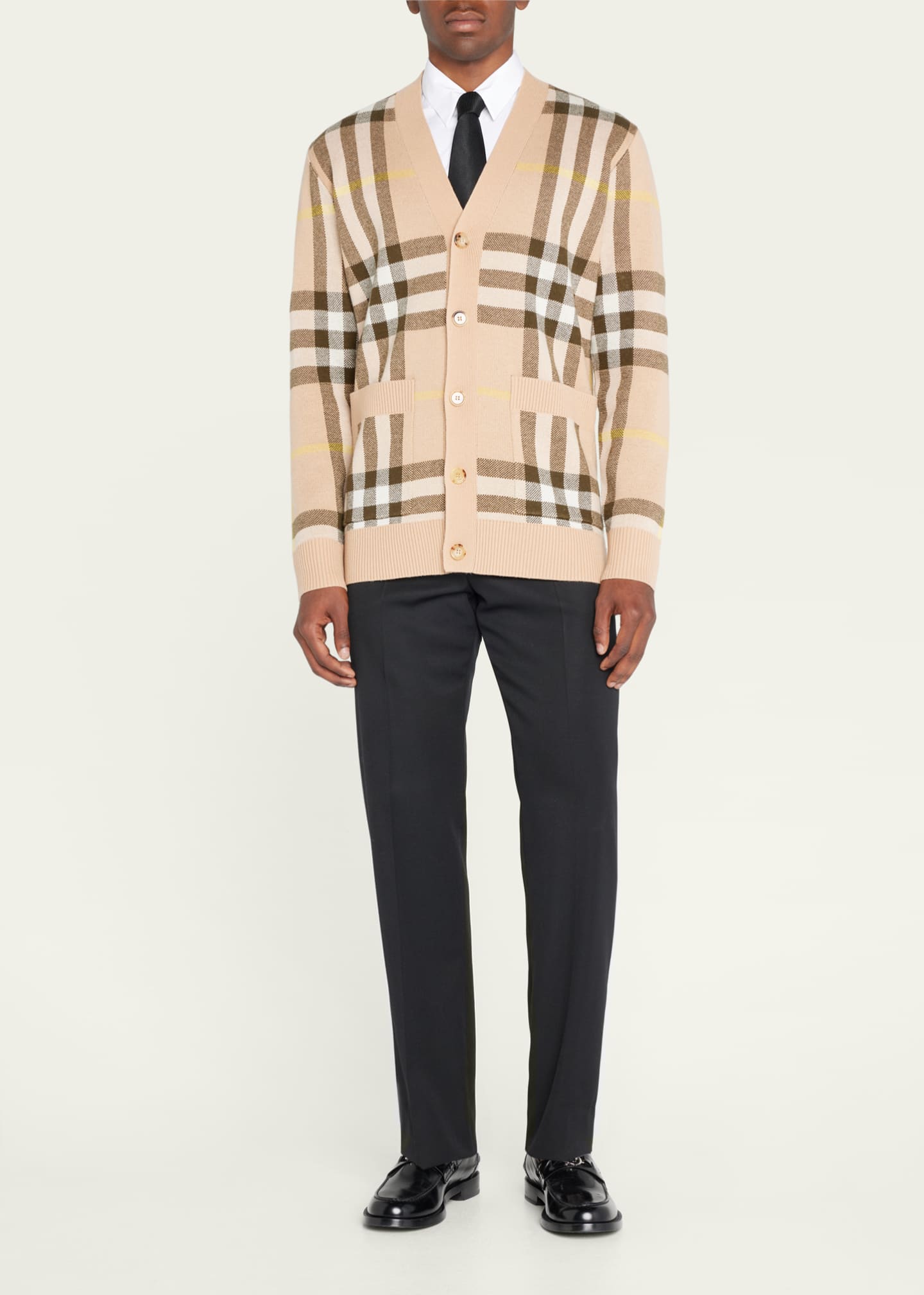 Burberry Men's Wilmore Check Cardigan Sweater - Bergdorf Goodman