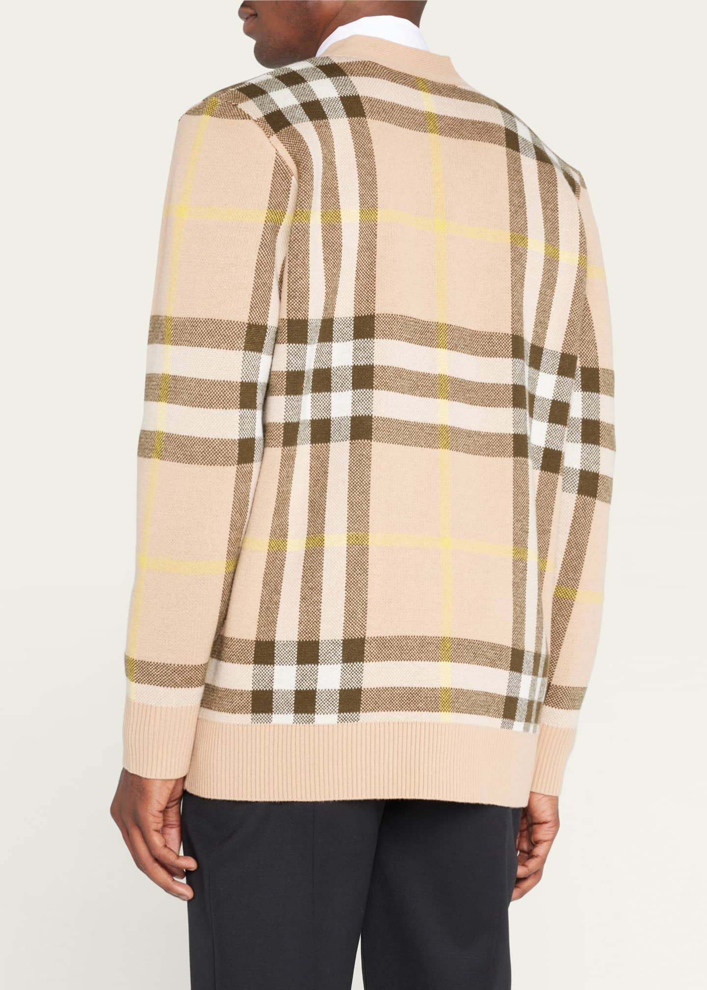 Burberry Men's Wilmore Check Cardigan Sweater - Bergdorf Goodman