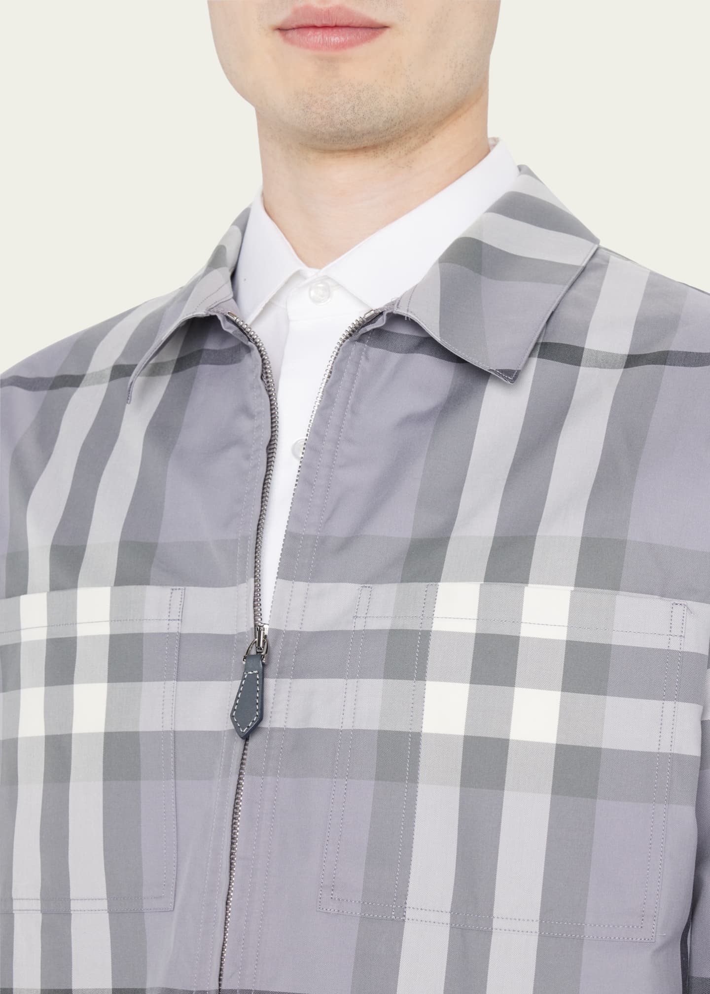 Burberry Men's Peckham Check Zip Jacket - Bergdorf Goodman