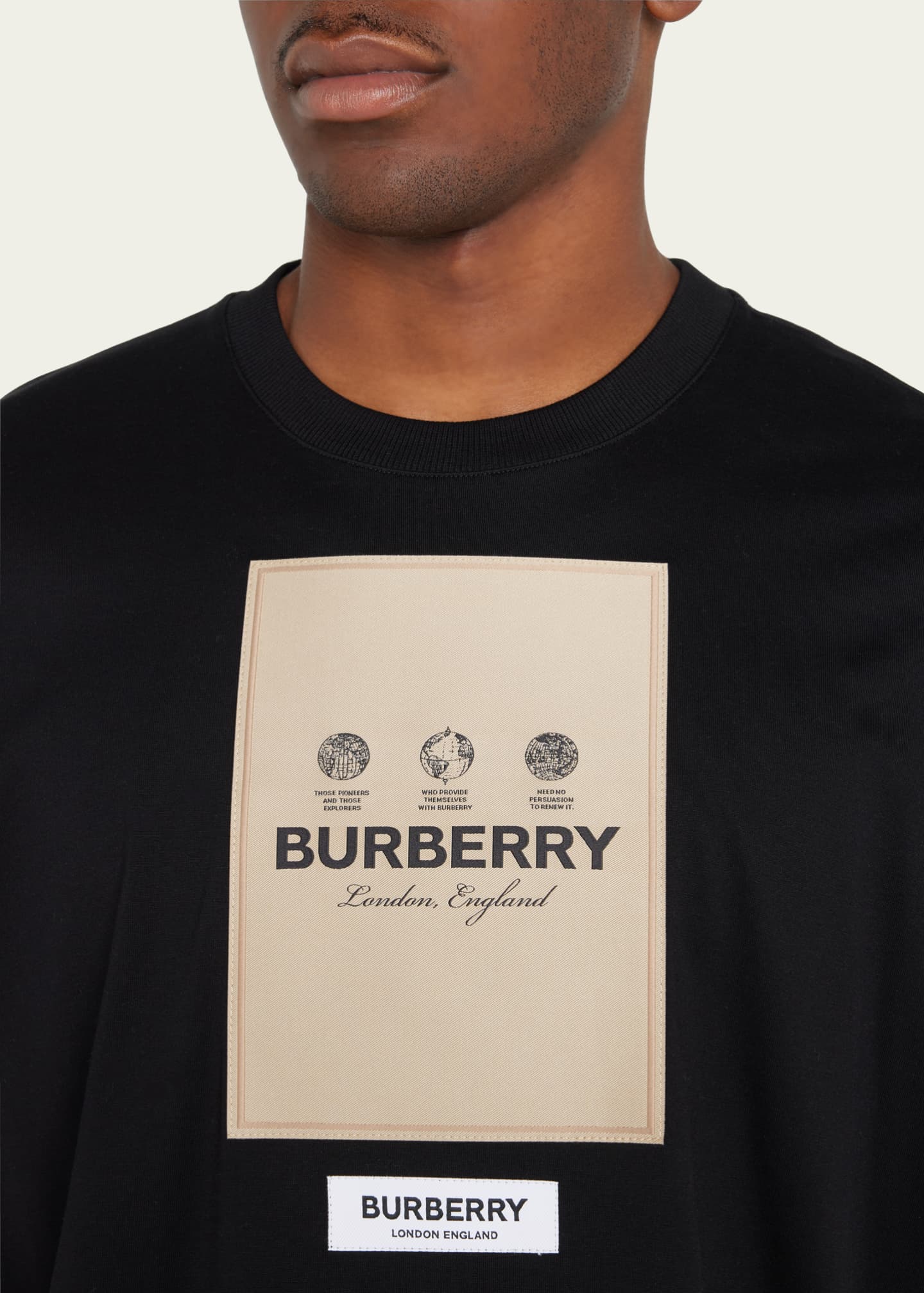 Burberry Men's Sergio Logo-Tag T-Shirt - Bergdorf Goodman