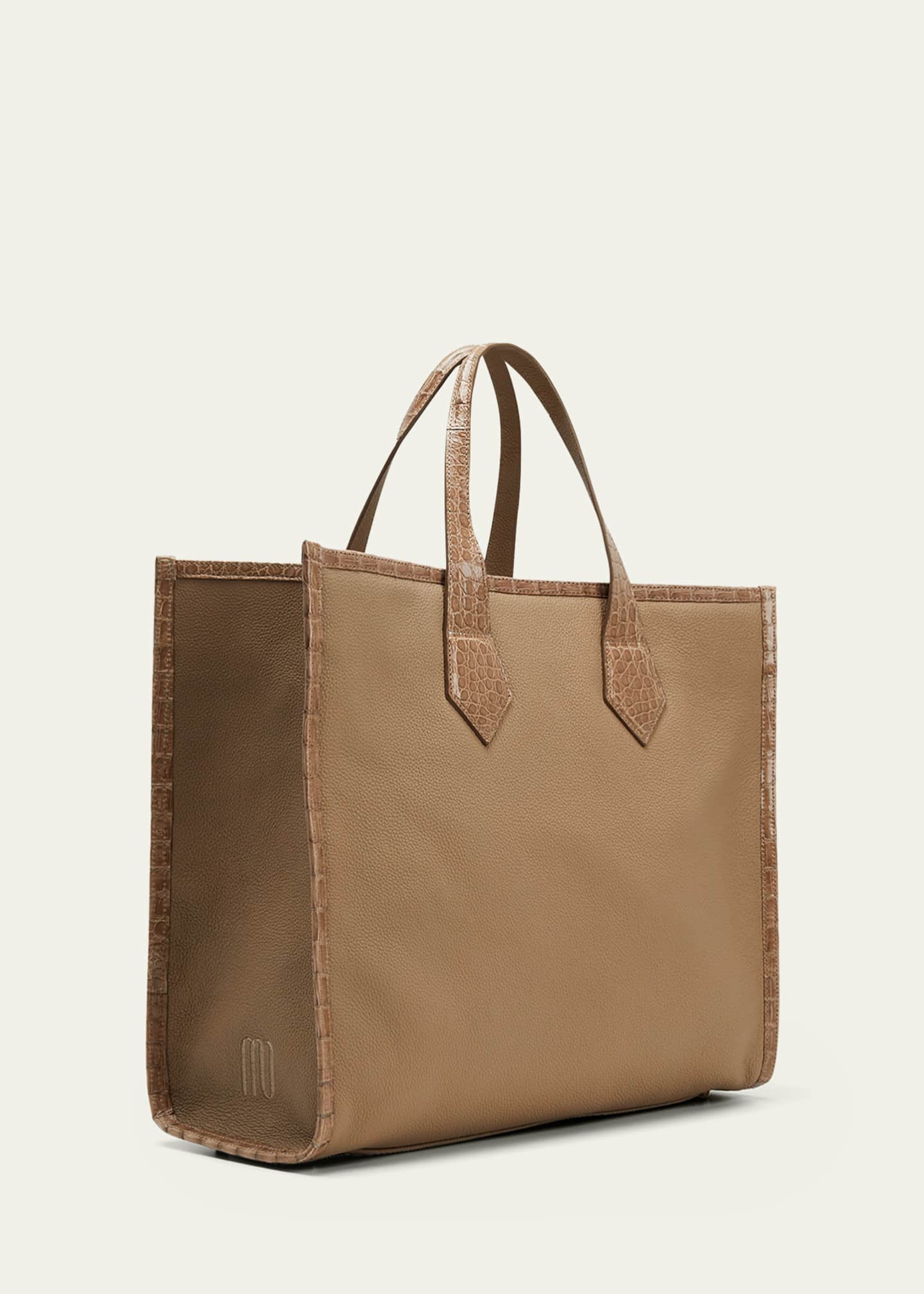 Maria Oliver Martina Crocodile & Leather Tote Bag - Bergdorf Goodman